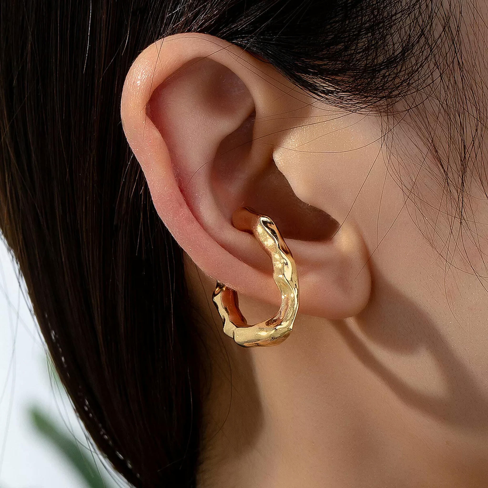 K-KED 1 Simple Non Perforated Cartilage Clip Metal Ear Clip for Women ...