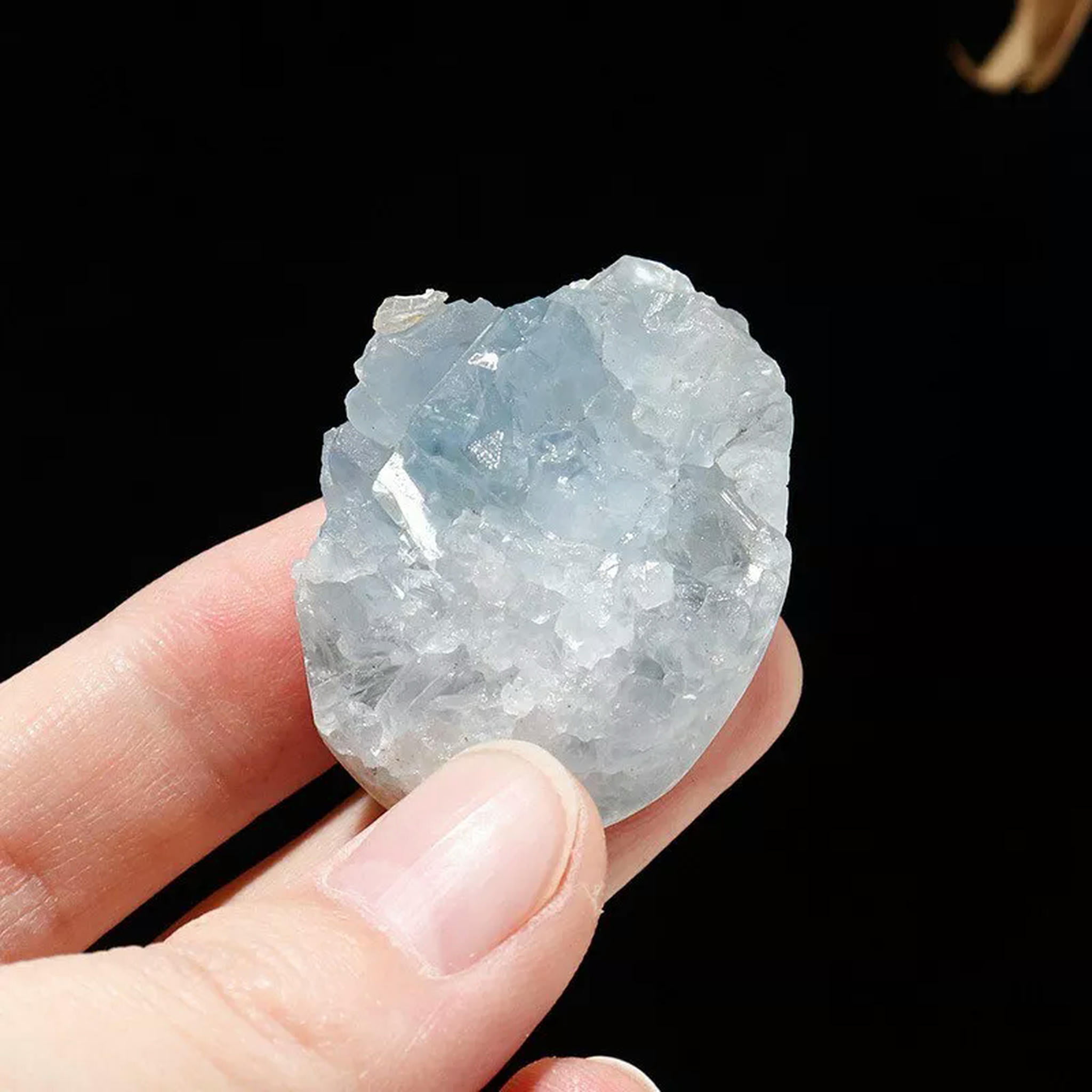 K-KED 10-30g Natural Celestite Druzy Geode Quartz Crystal Cluster ...