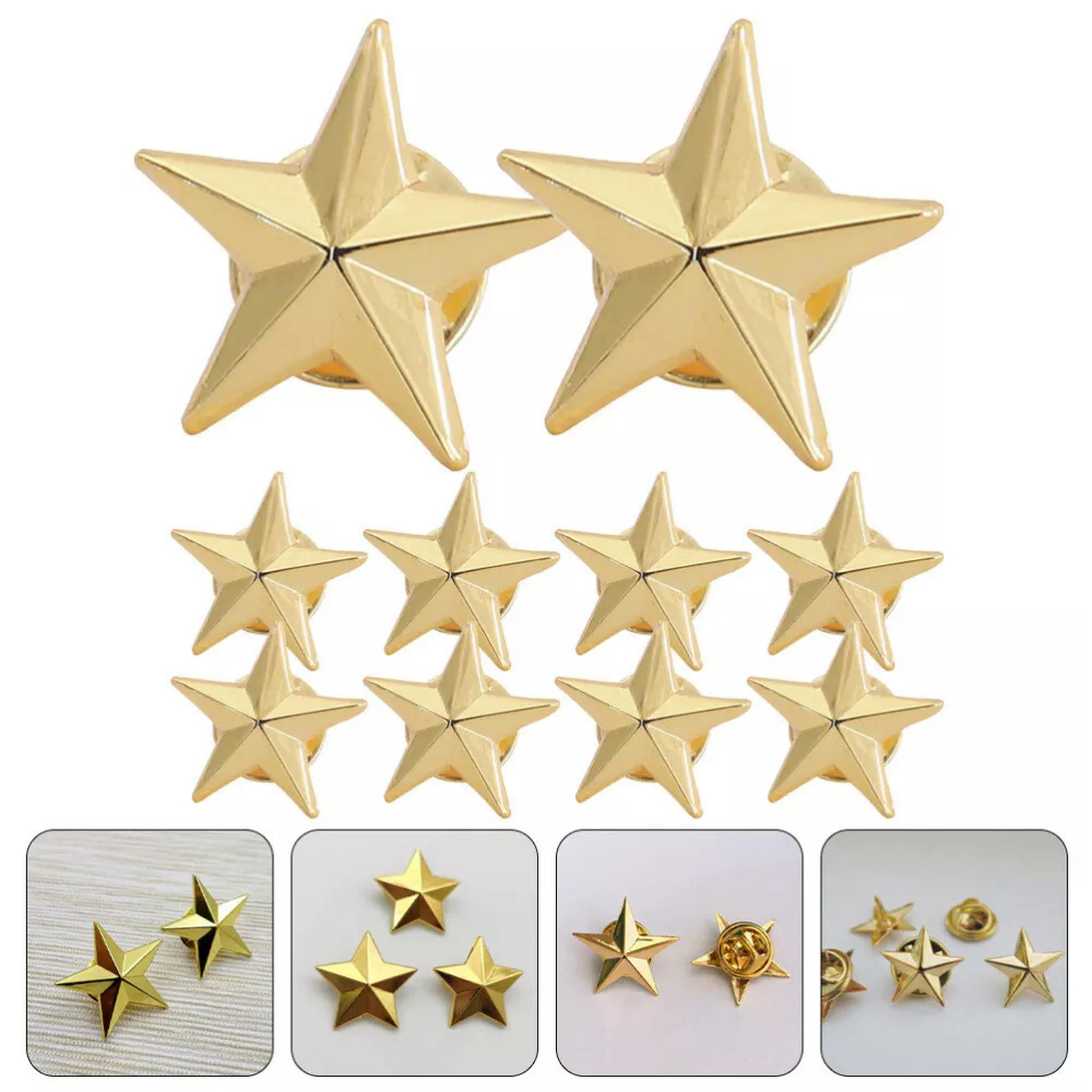 K-KED 10 Pcs Memorial Day Star Badge Five-pointed Belt Decorations ...