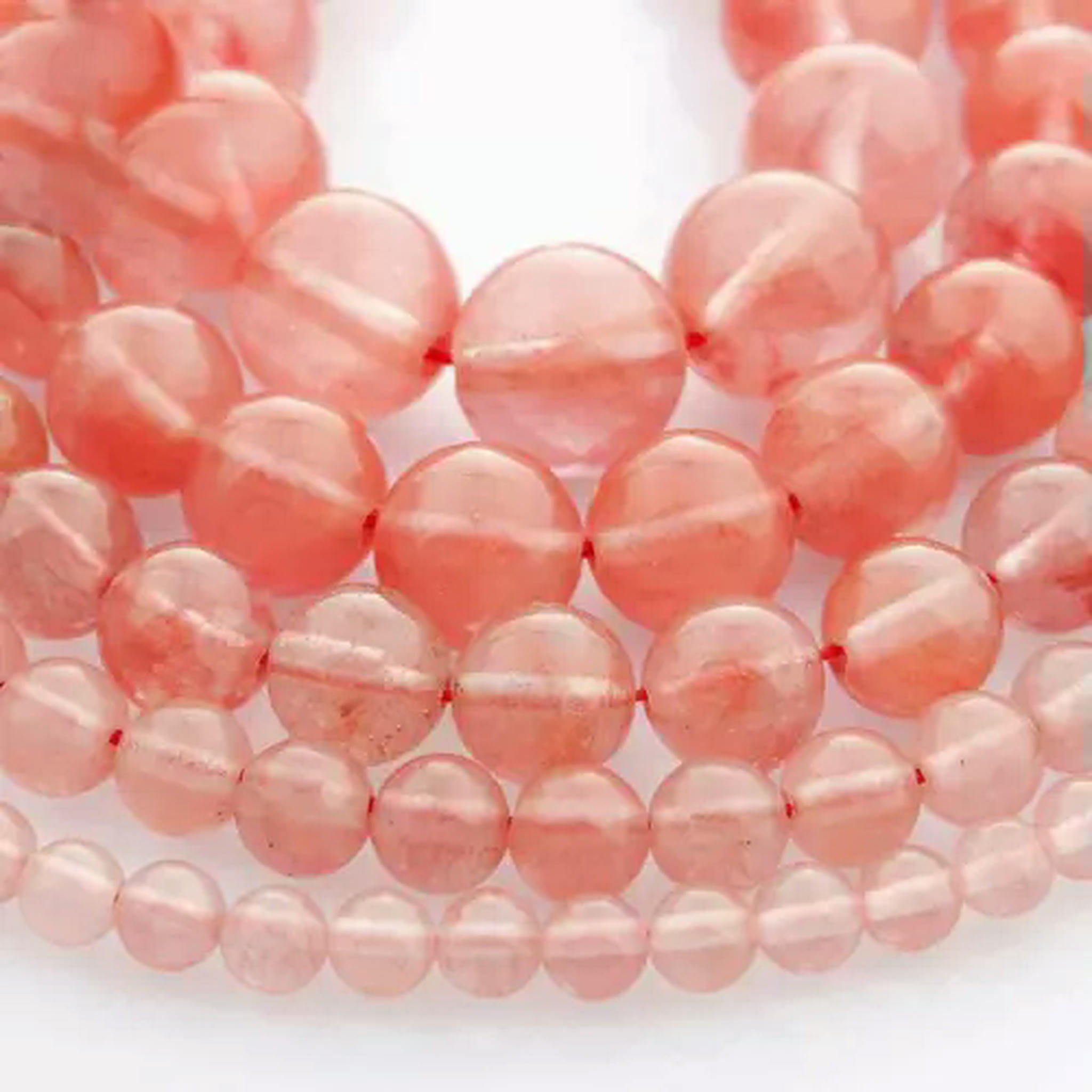 K-KED 15" Strand Natural Watermelon Crystal Stone Gemstone Beads 6mm ...