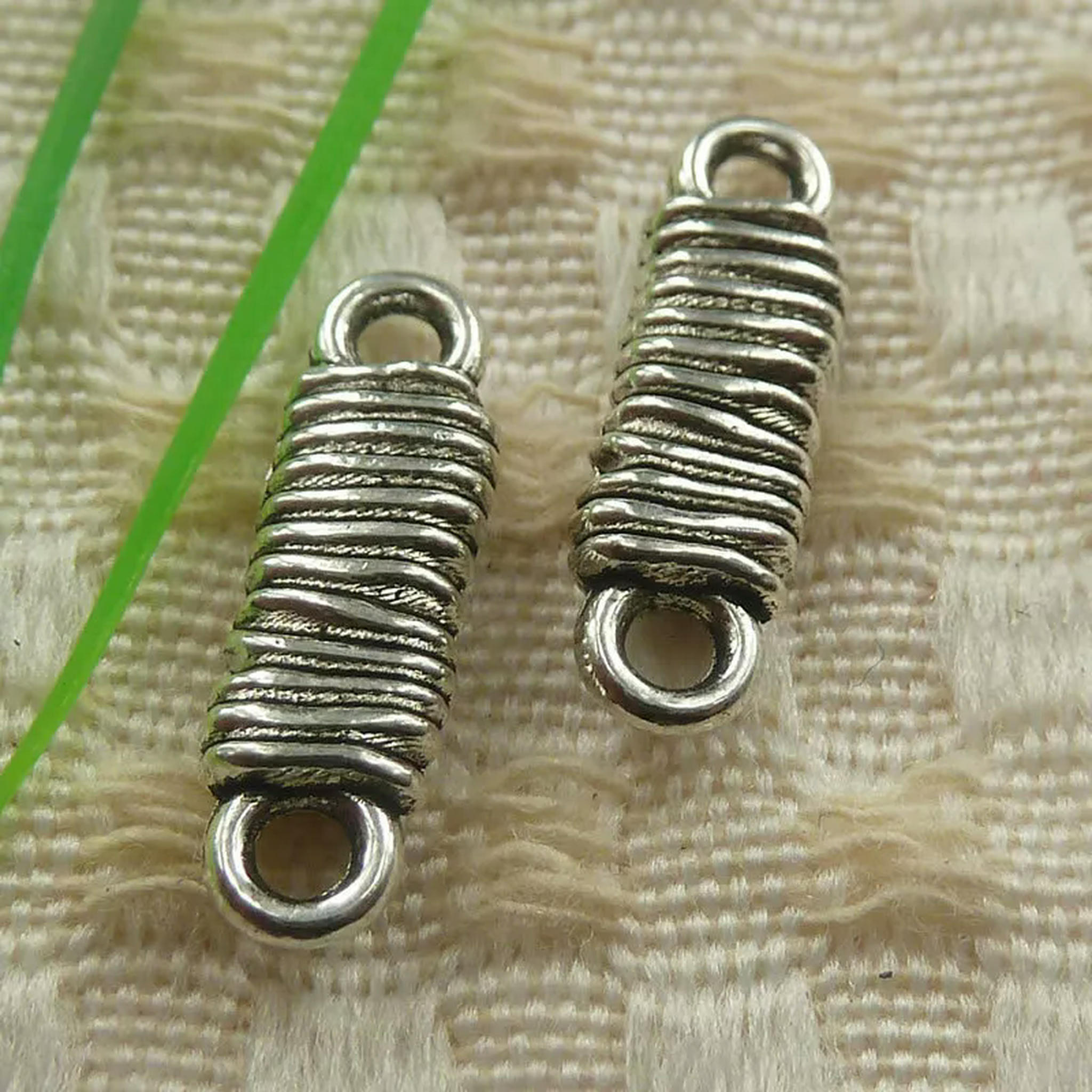 K-KED 174 Pcs Tibetan Silver Mechanical Spring Connectors 20X6X3.5MM ...