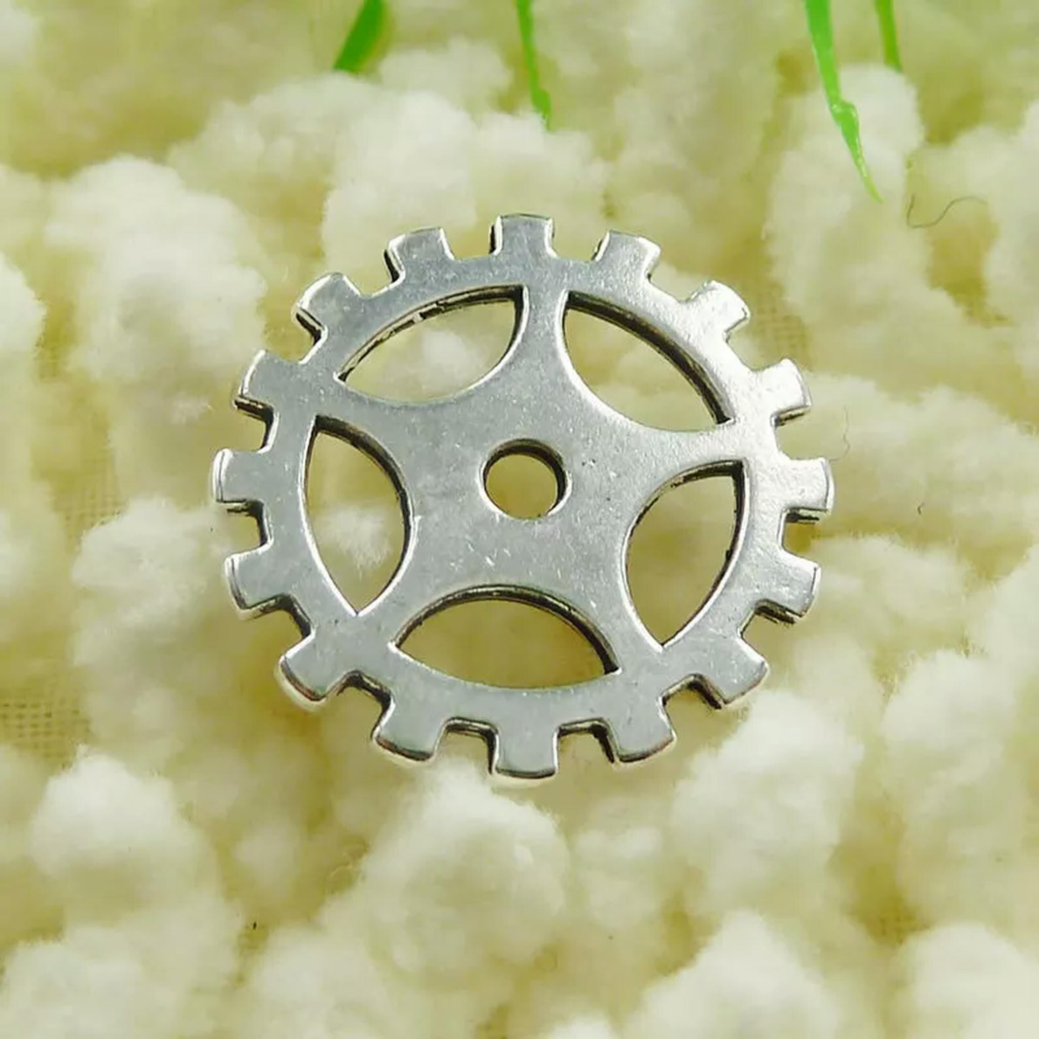K-KED 180 Pcs Tibetan Silver Gear Wheel Connectors 19MM S092 Diy ...