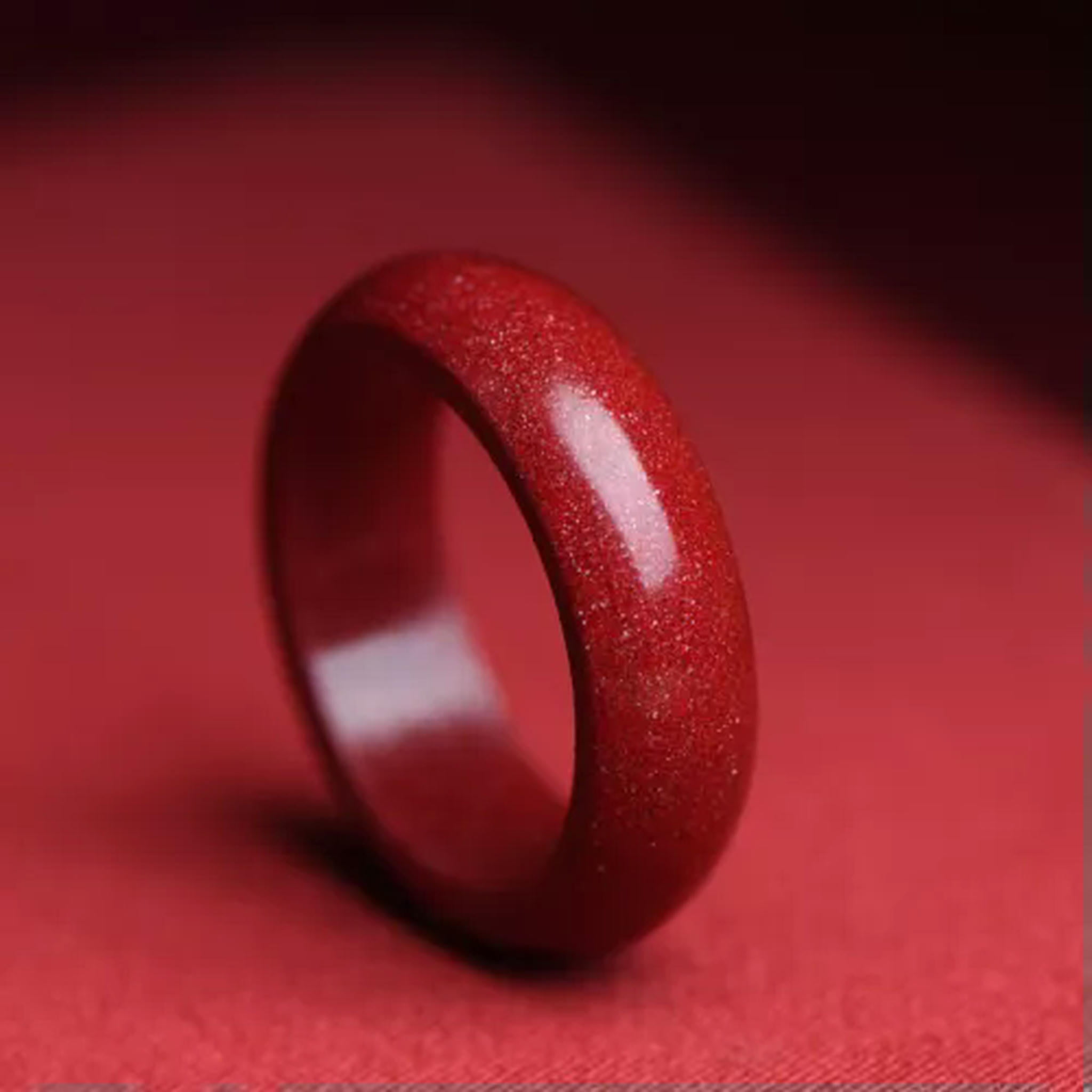 K-KED 1PC Cinnabar Ring Feng Shui Wealth Prosper Bring Luck Prosperity ...