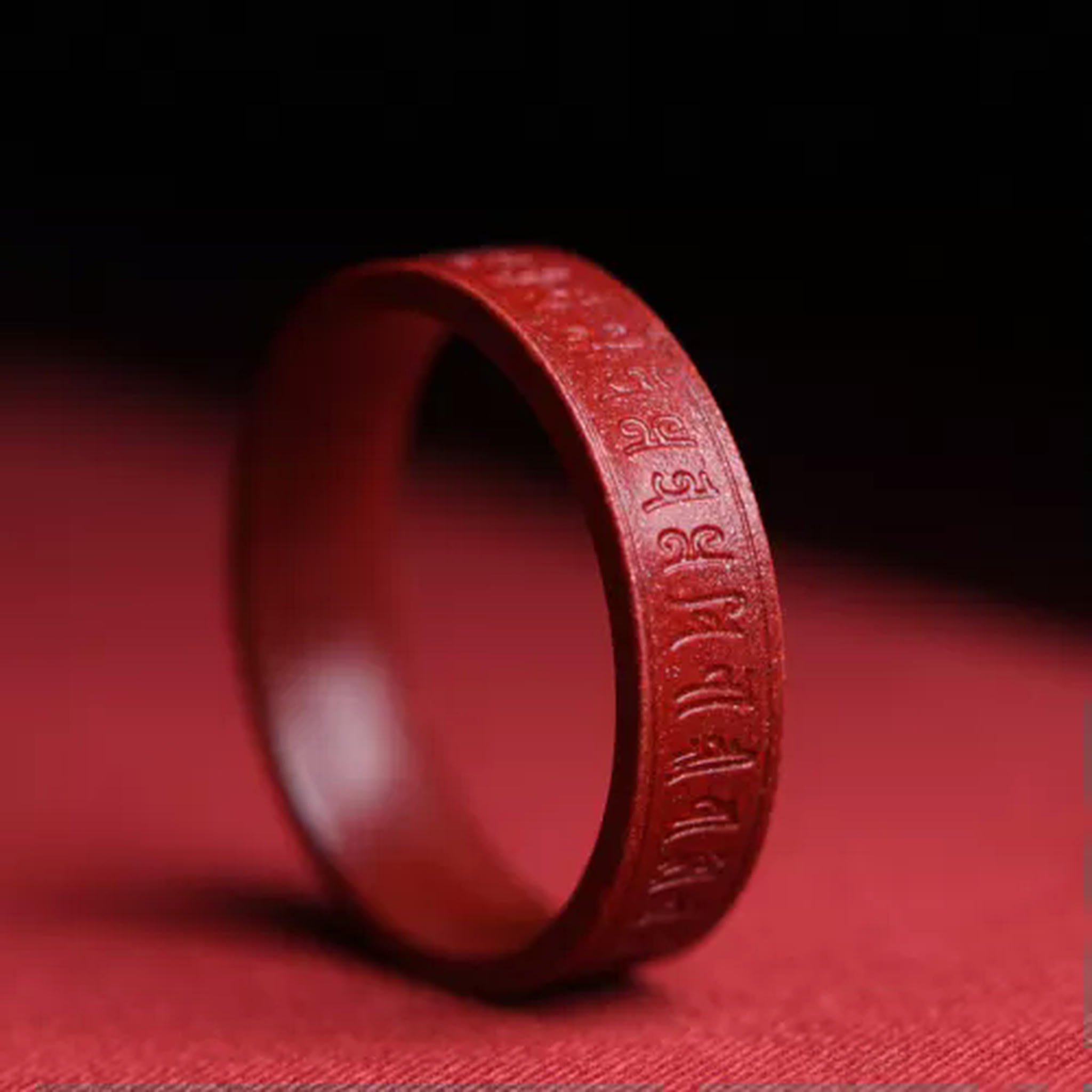 K-KED 1PC Cinnabar Ring Feng Shui Wealth Prosper Bring Luck Prosperity ...