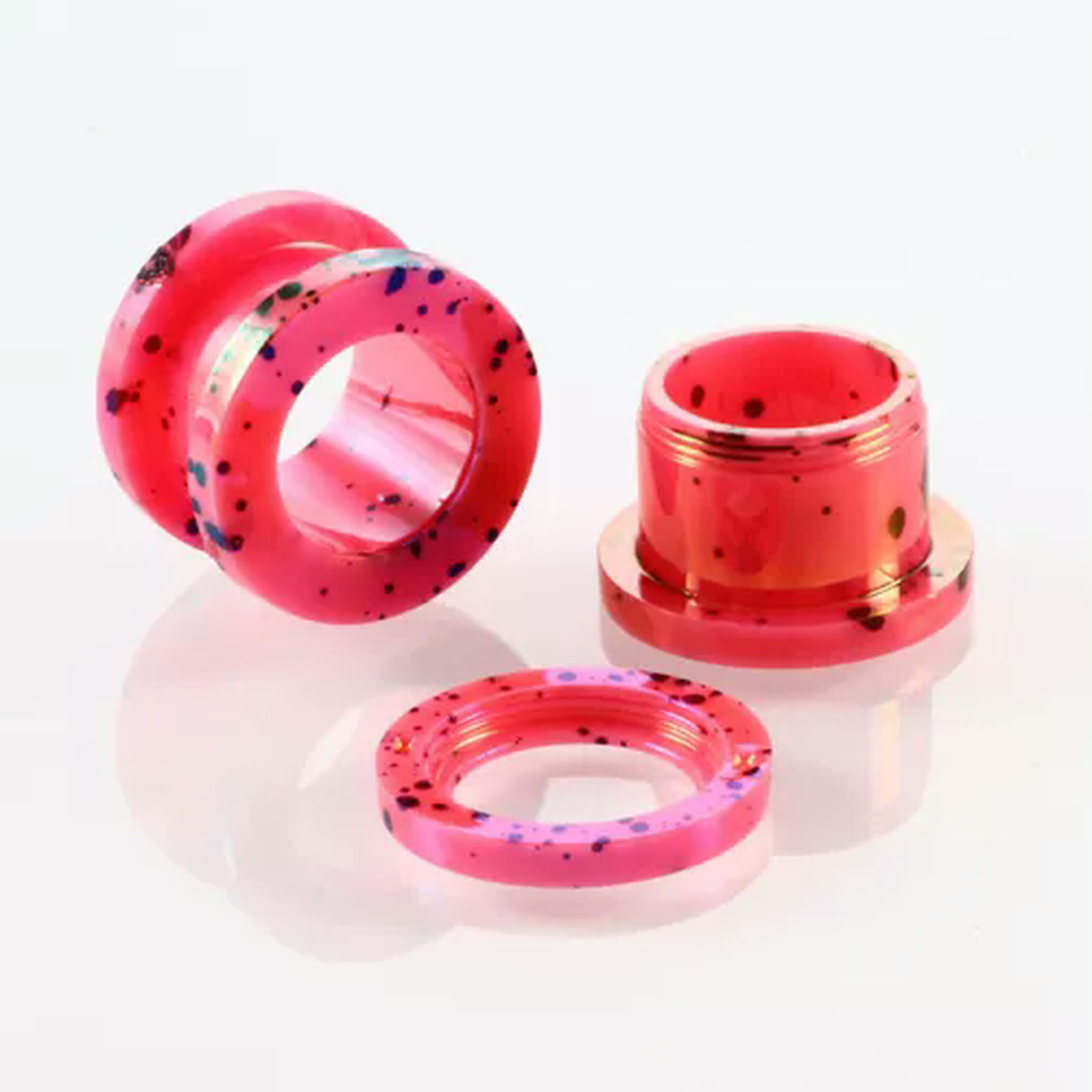 K-KED 1PC Thick Acrylic Ear Skin Ear Tunnels Plugs Earskin Earlets ...