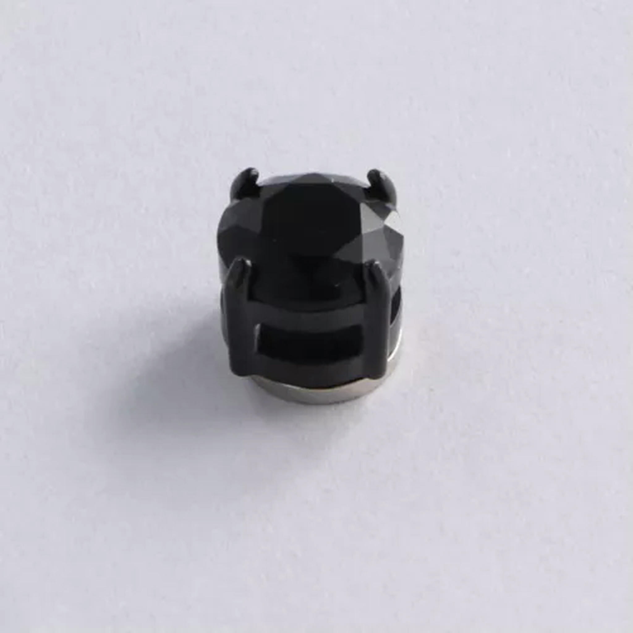 K-KED 1pc 6/8mm Men Womens Magnetic Non Piercing CZ Stud Clip On ...