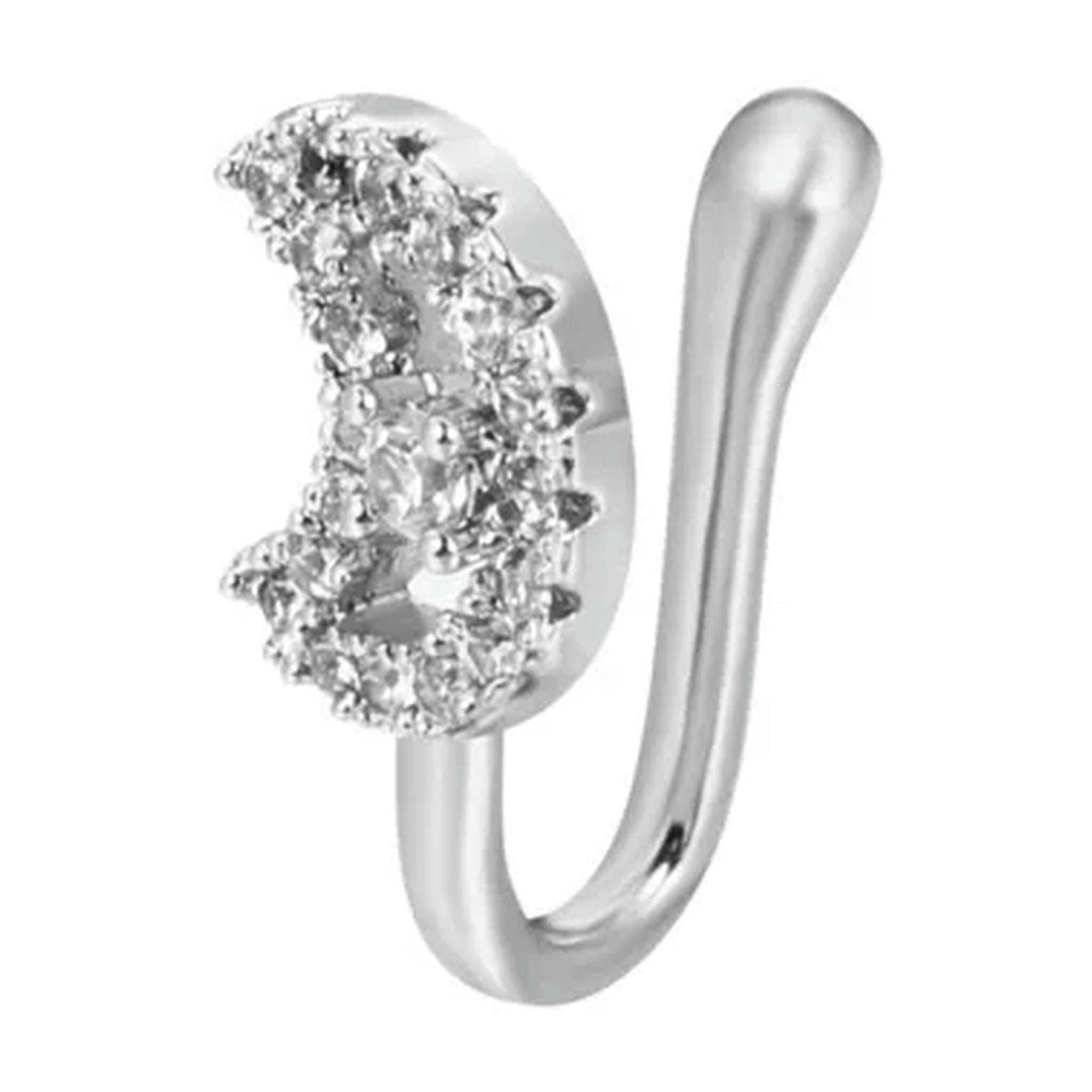 K-KED 1pc Fake Septum Nose Ring Hoop Clip On Non Pierced Nose Lip Ear ...