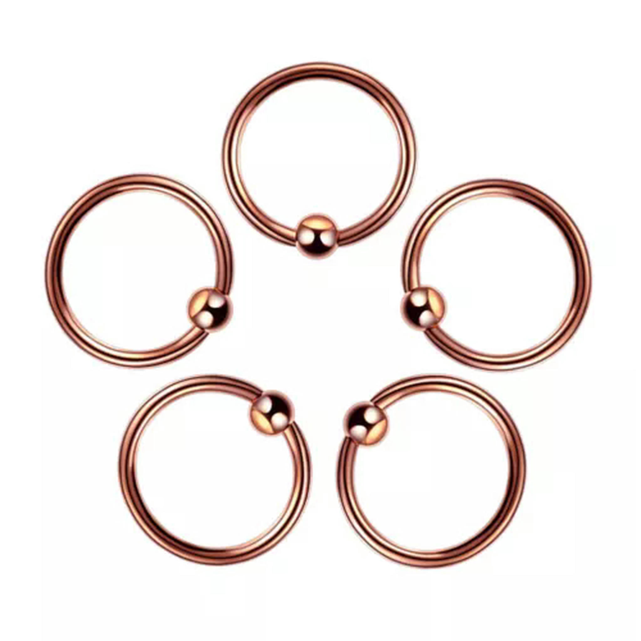 K-KED 1pc Fixed Ball Captive Bead Rings Nipple Helix Tragus Septum Ear ...