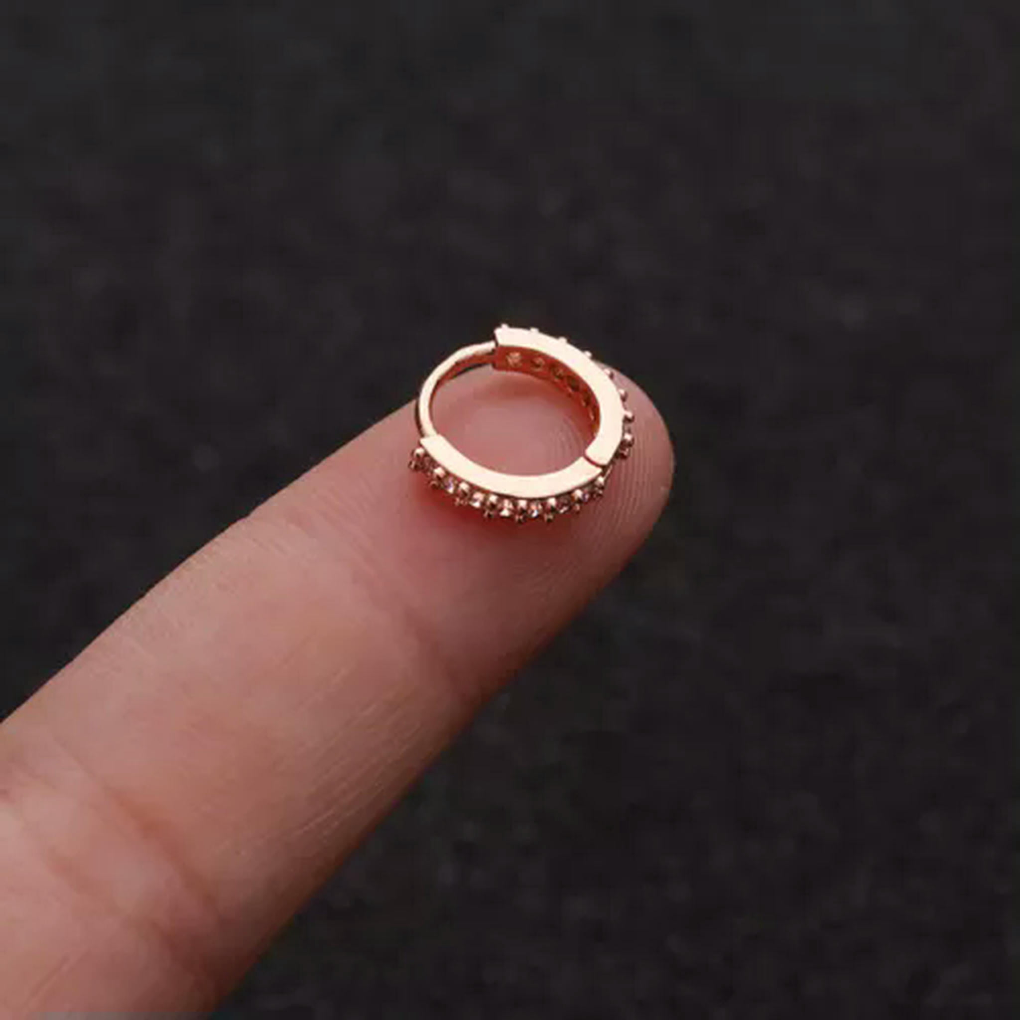 K-KED 1pc Girls Fashion Titanium Hinged Segment Nose Ring Septum ...