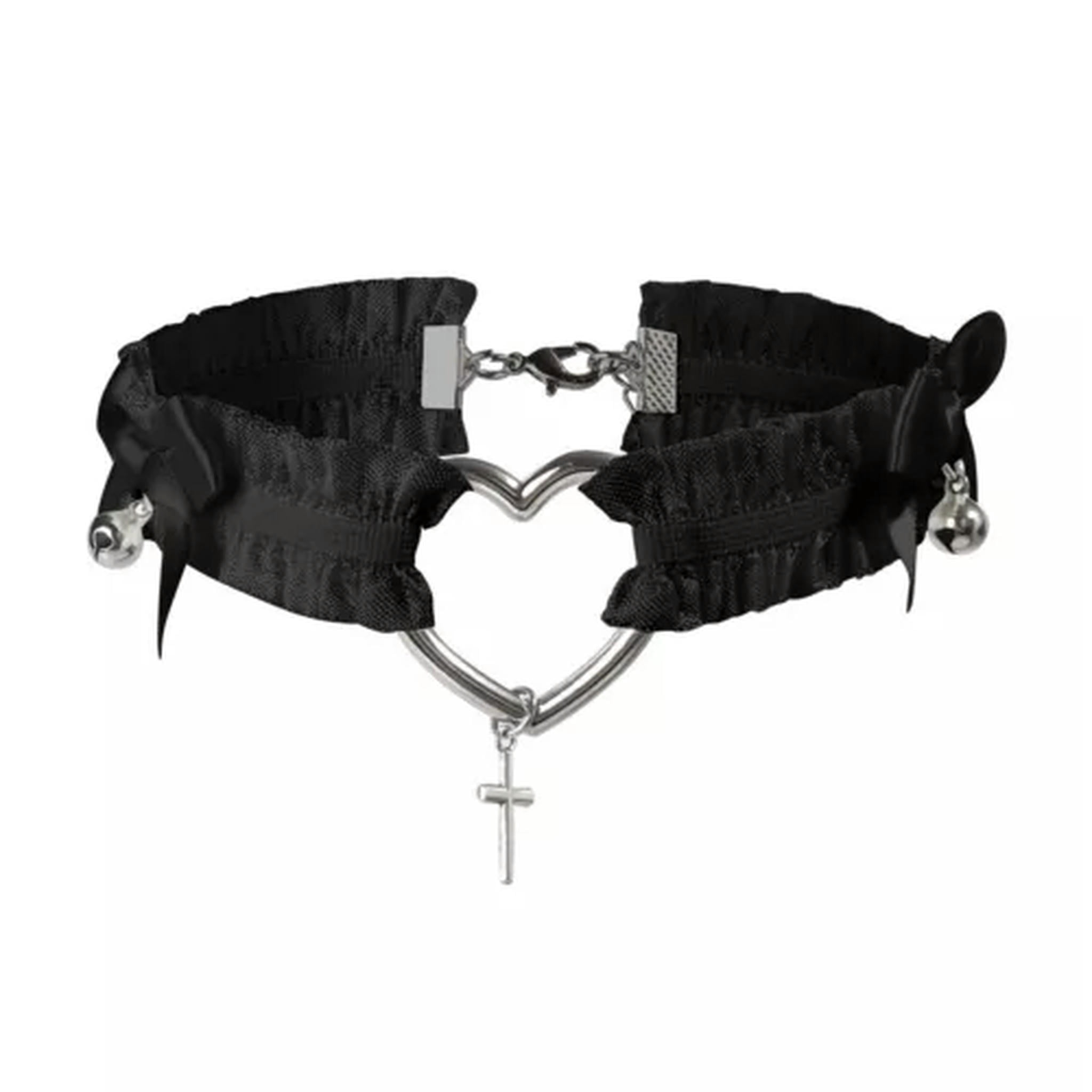 K-KED 1pc Gothic Punk Heart-shaped Lace Garter Thigh Belt Straps Leg ...