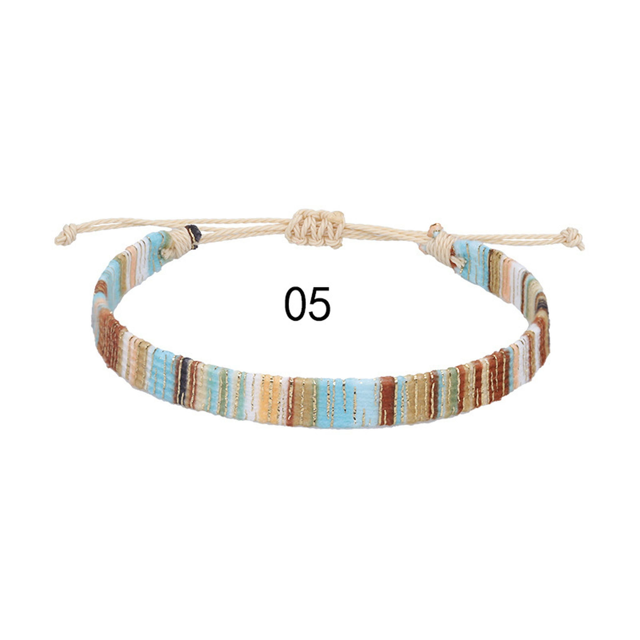 K-KED 2 Pcs Nepal Wind Cotton Linen Woven Cloth Art Rainbow Ankle Rope ...