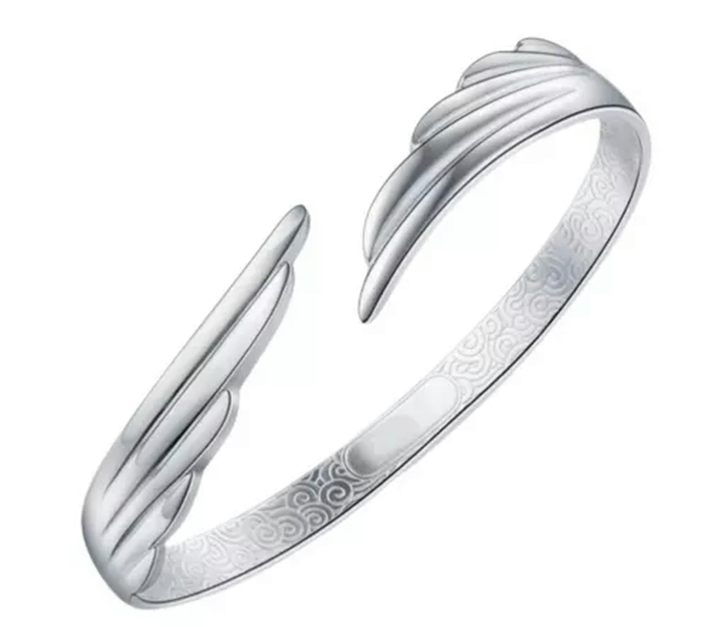 K-KED 2 Types 925Sterling Silver Mermaid Angel Wings Open Up Women's ...