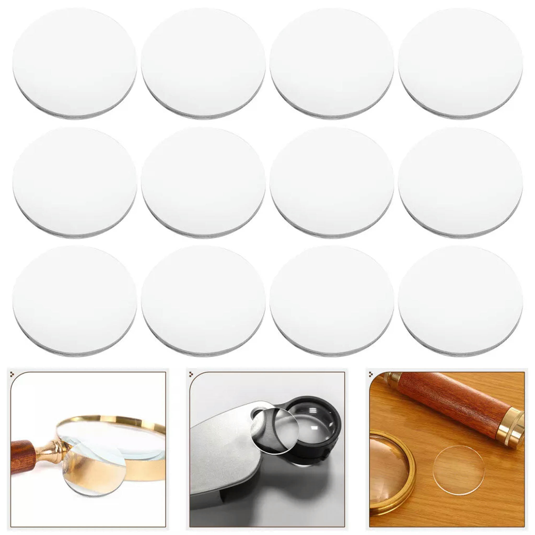K-KED 20 Pcs Magnifying Optics Removable Magnifier Glass Lens Work ...