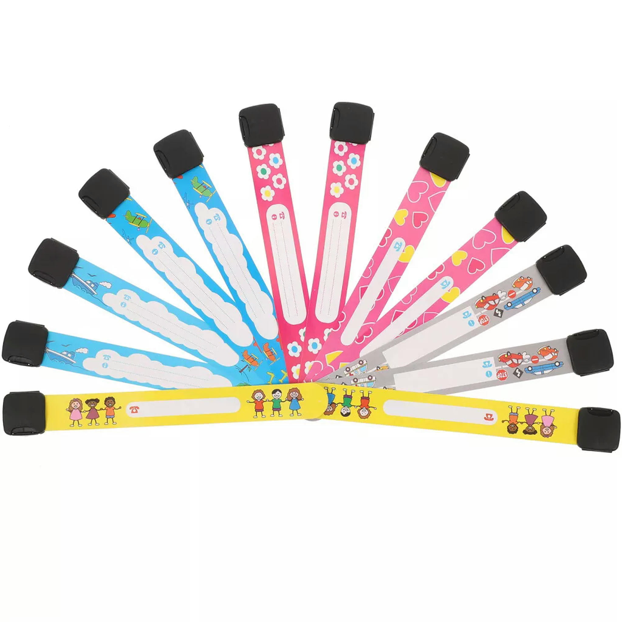 K-KED 20 Pcs Reusable Identification Bracelets Kids Safety Id Bracelets ...