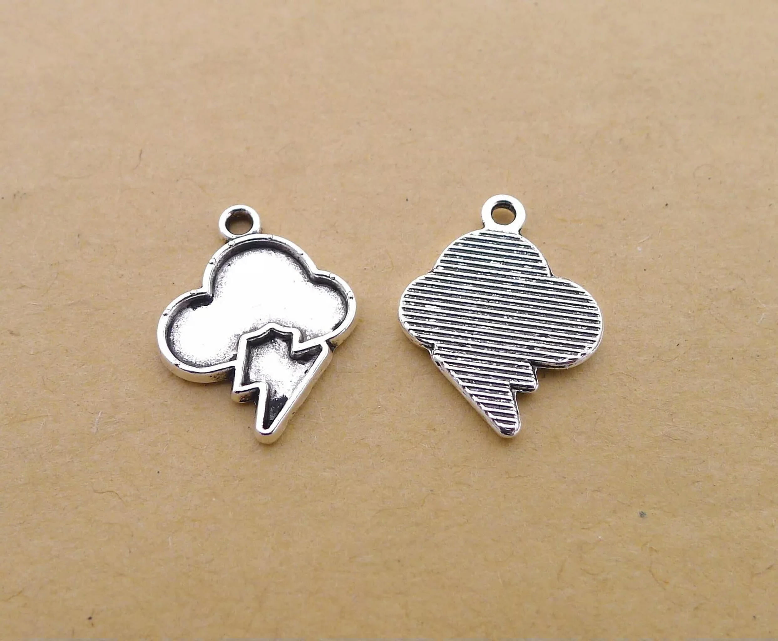 K-KED 200 Pcs Tibetan Silver thunder rain cloud Charms Pendant 18X14MM ...