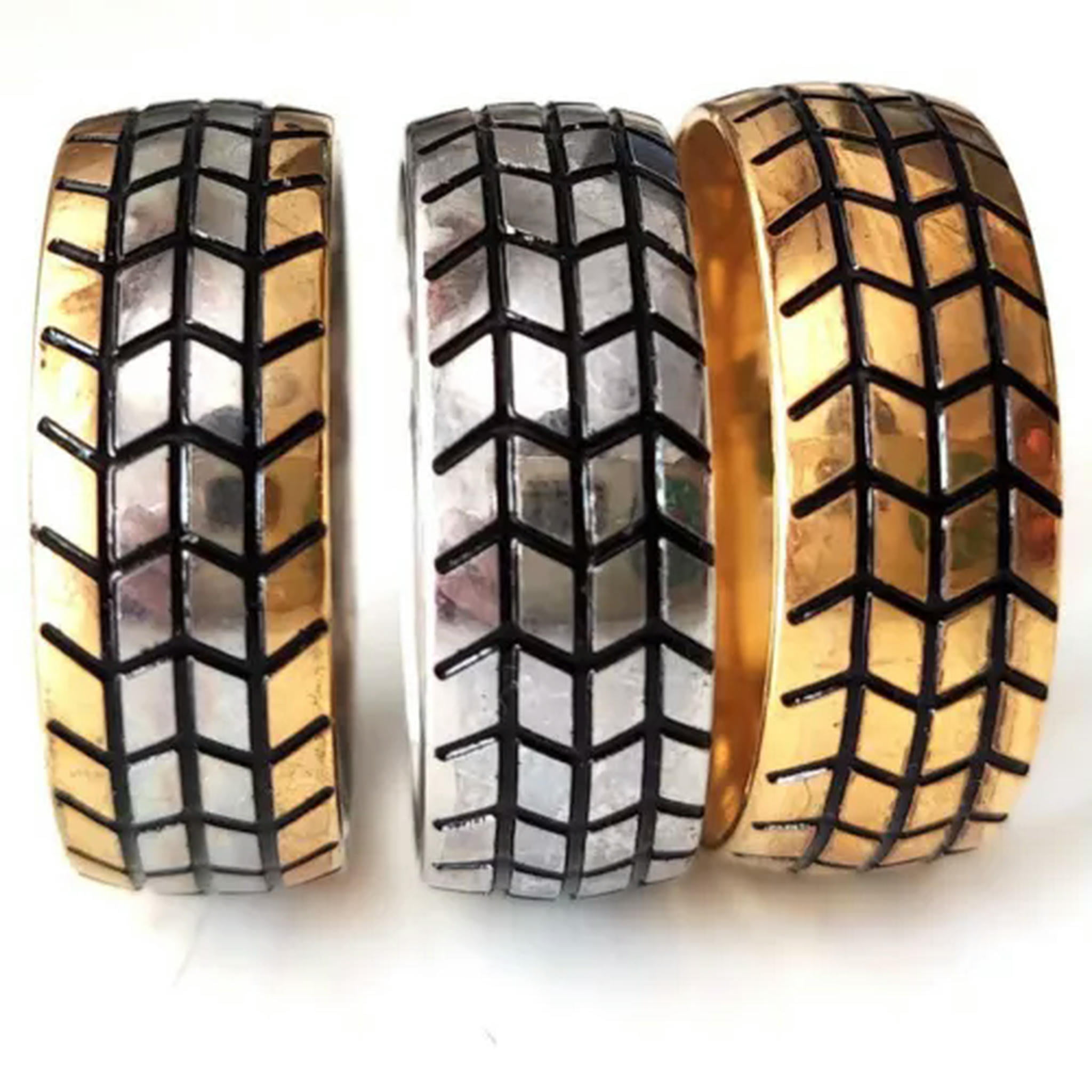 K-KED 30pcs Stainless Steel Motorcycle Tire Rings For Men Hip Hop Punk ...