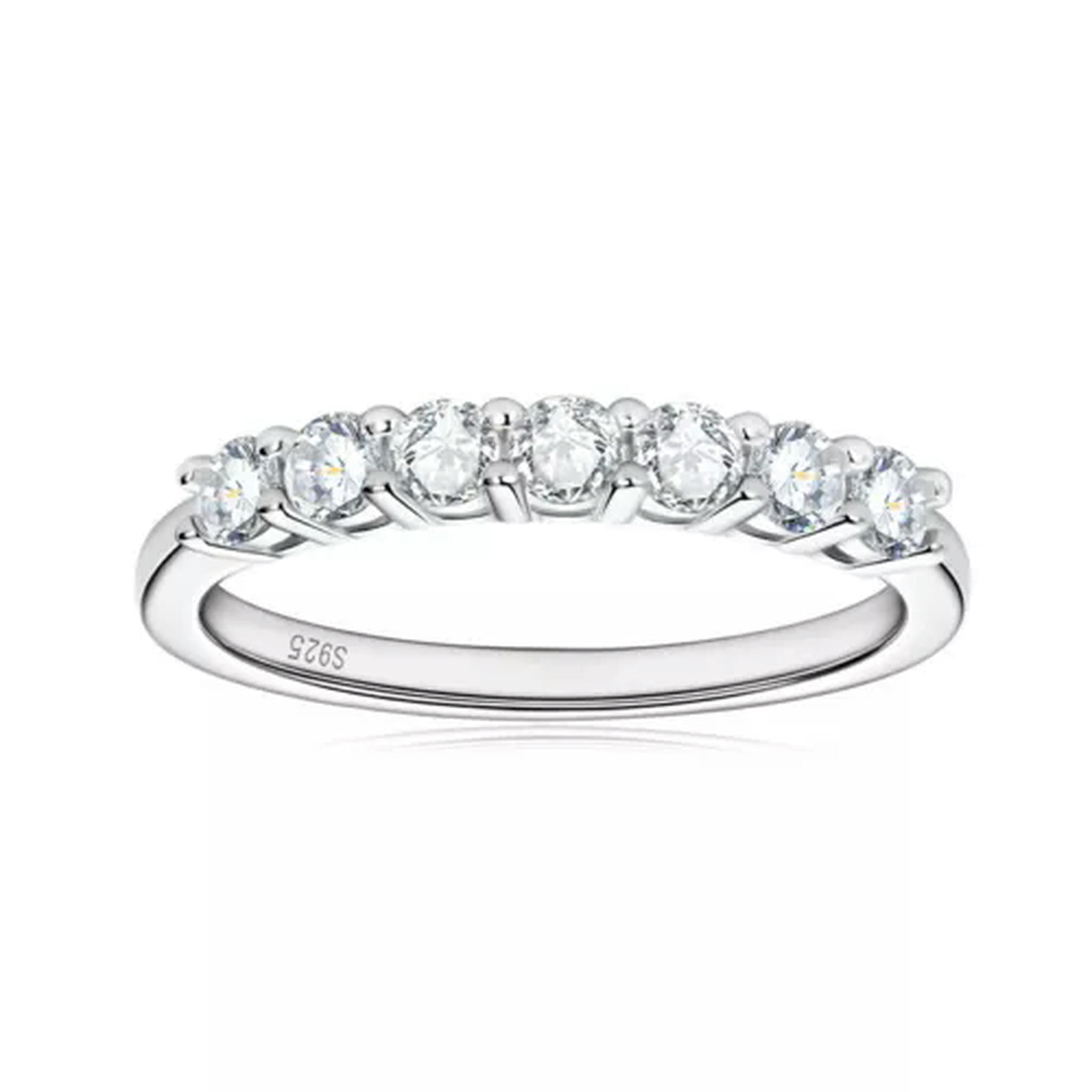 K-KED 3mm Real Moissanite Stackable Wedding Band Ring GRA Certificate ...