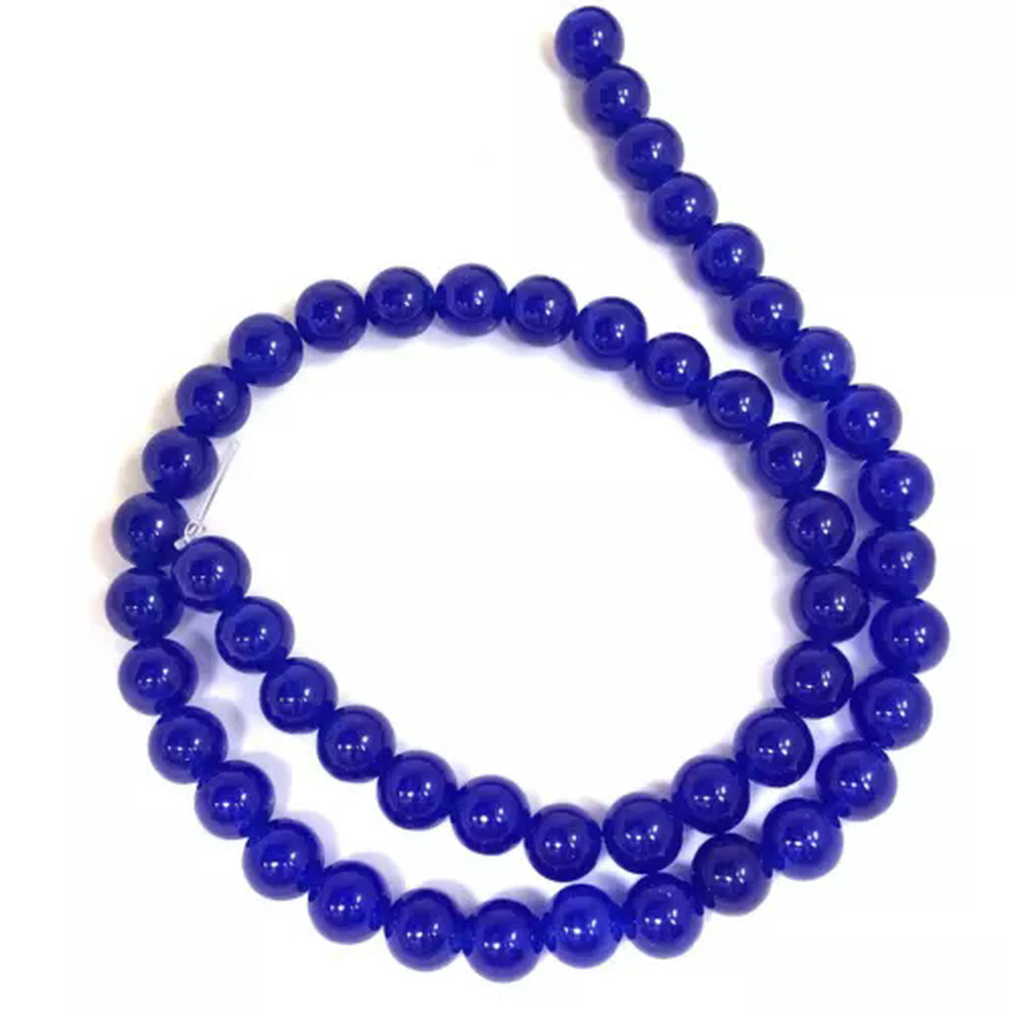 K-KED 4/6/8/10/12mm Natural Blue Jade Round Gemstone Loose Beads 15" Strand AAA-8mm - Walmart.com