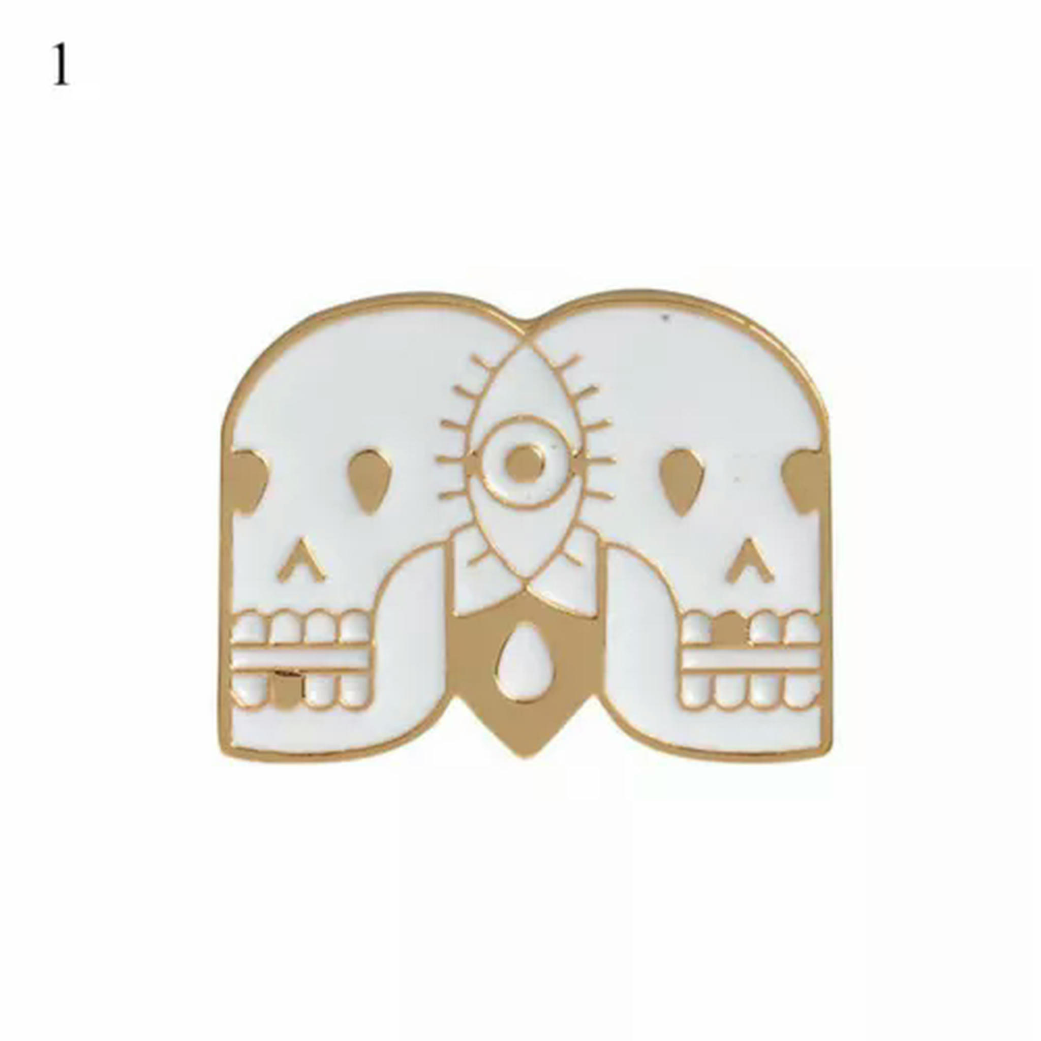 K-KED 4PCS Funny Lapel Brooch Pins Punk Skeleton Skull Enamel Backpack ...