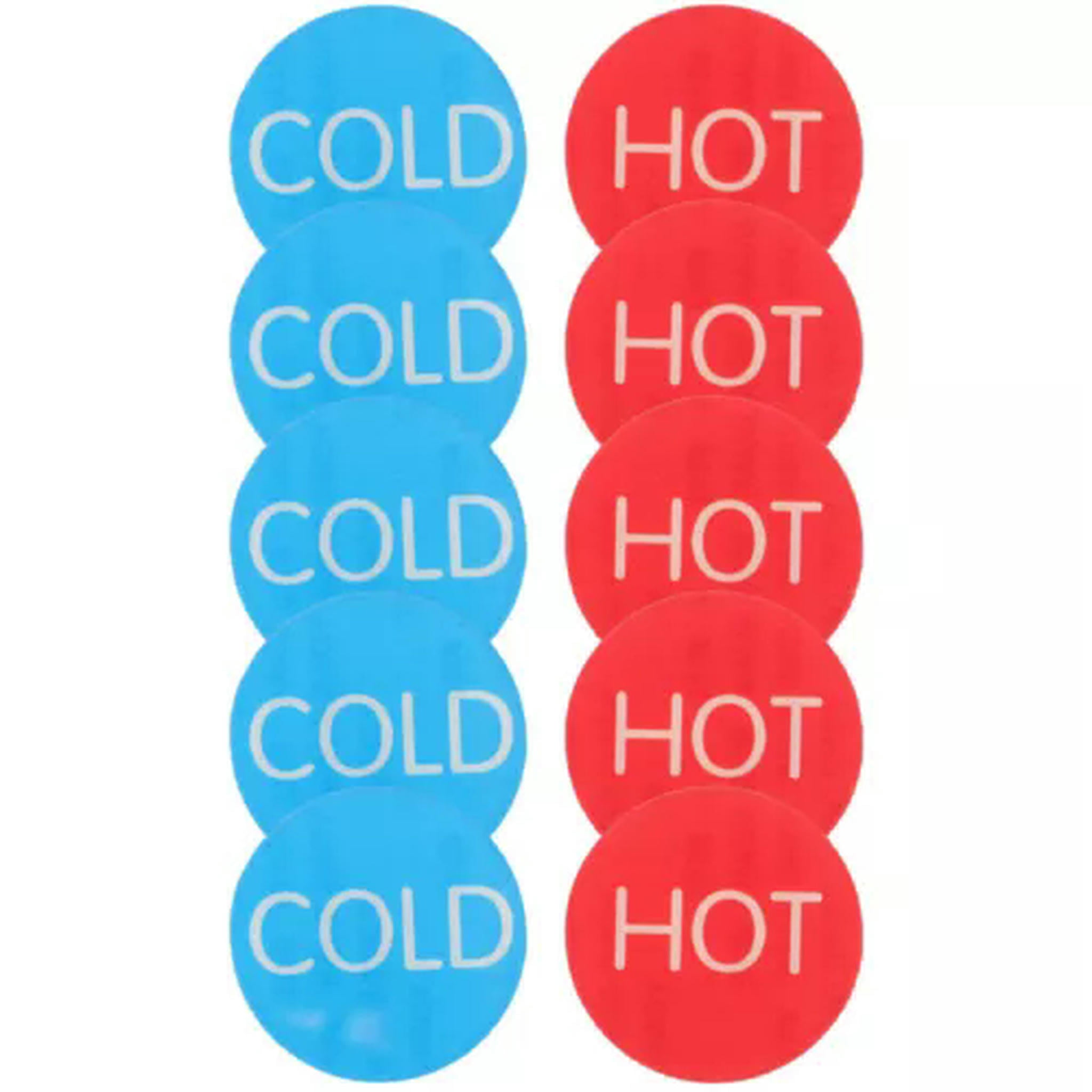 K-KED 5 Pairs Acrylic Faucet Sign Hot Water and Cold Stickers for-As ...