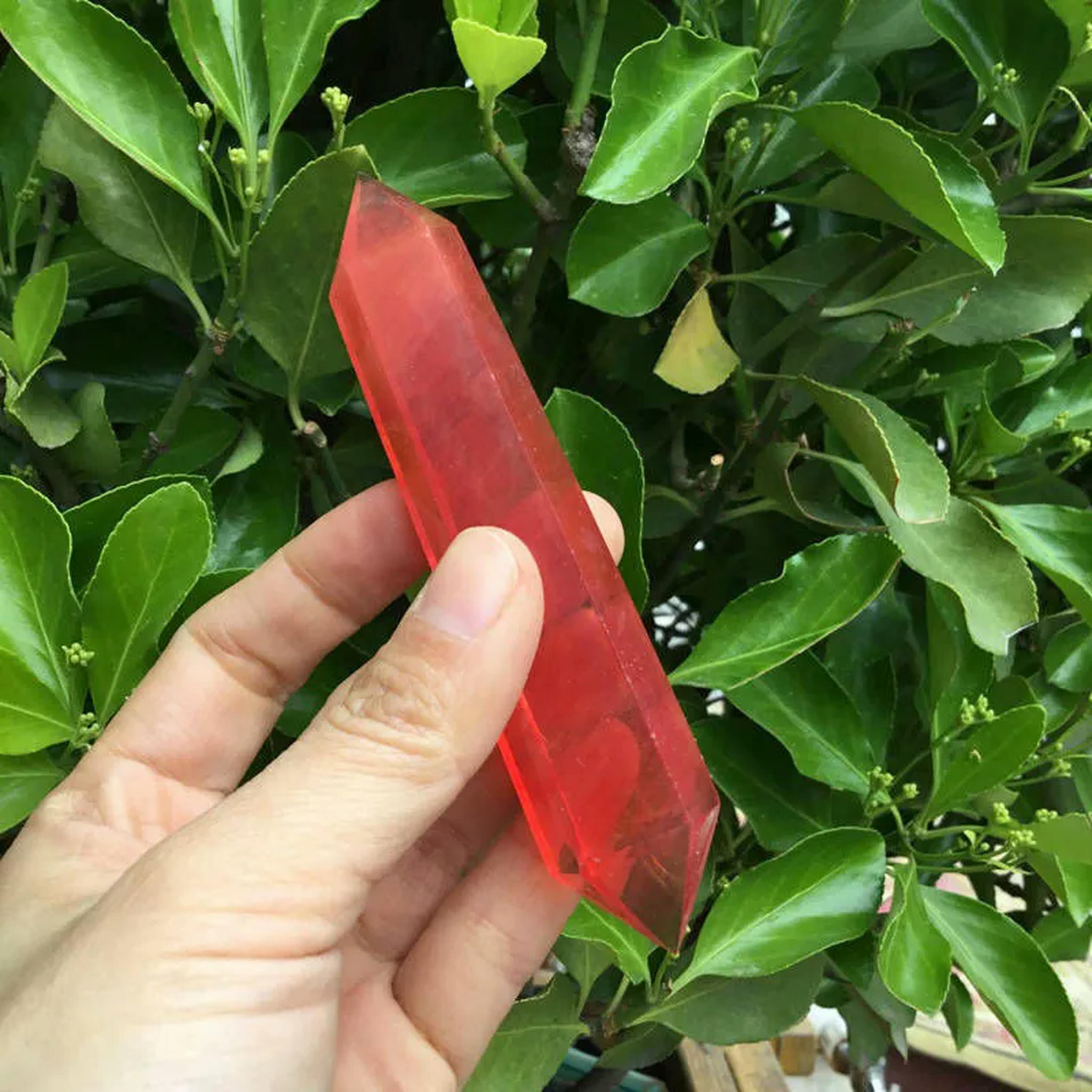 K-KED 50-60mm Natural Raw Red Smelting Stone Quartz Crystal Point ...
