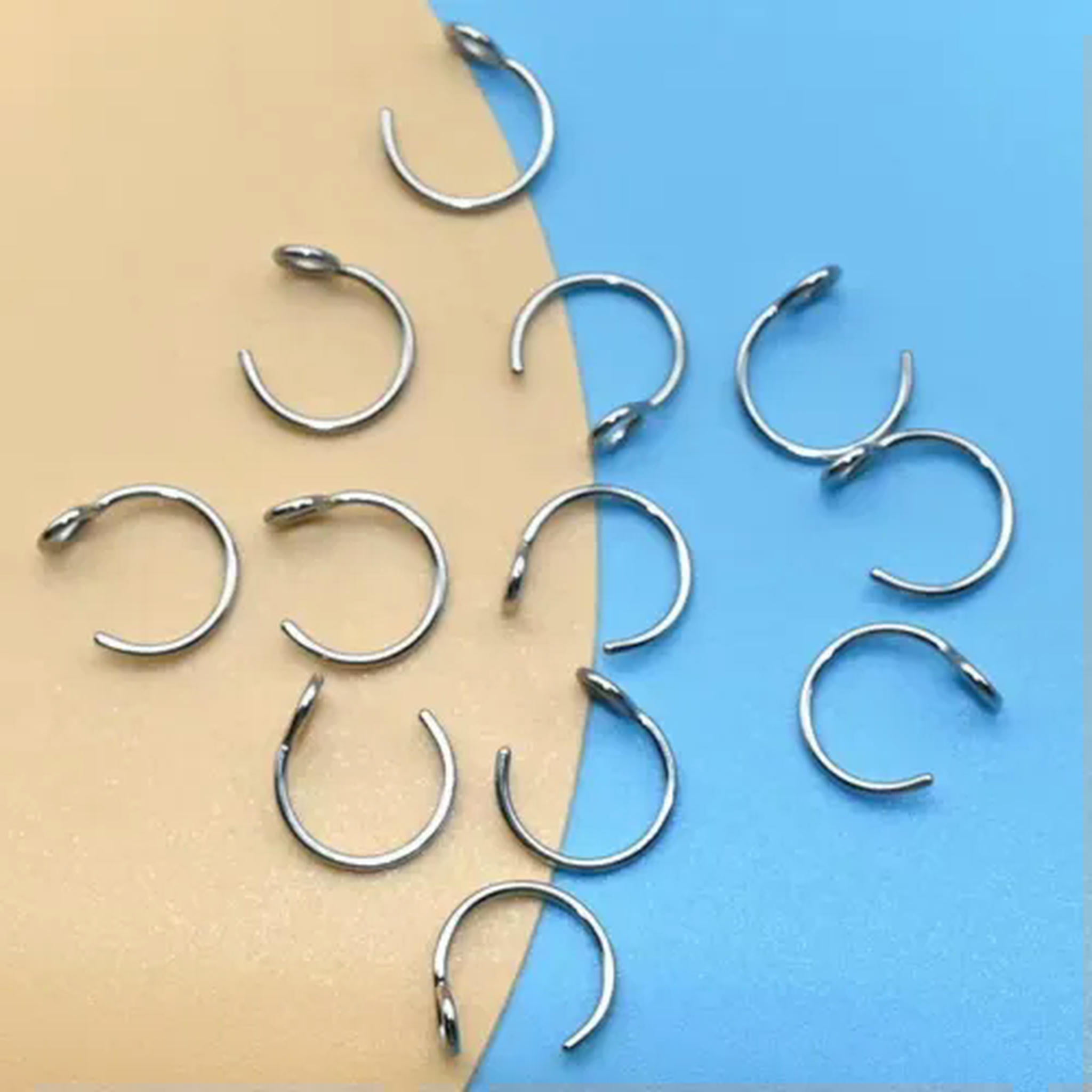 K-KED 50Pcs Fake Nose Ring C-Shape Septum Non Piercing Lip Ring Helix ...