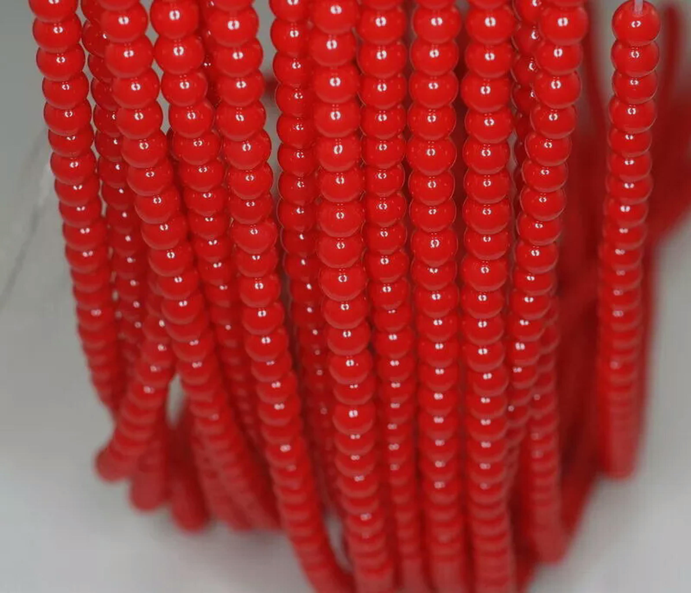 K-KED 5MM RED CORAL GEMSTONE RED ROUND 5MM LOOSE BEADS 15inch - Walmart.com
