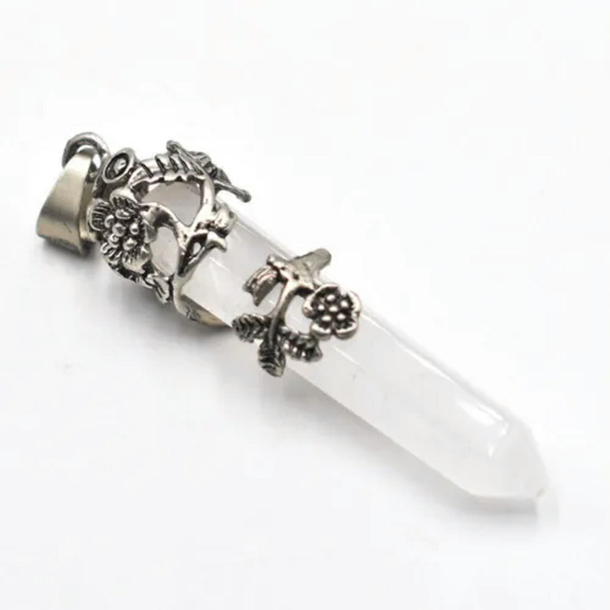 K-KED 5pcs Gemstone Hexagonal Prism Quartz Crystal Healing Point ...