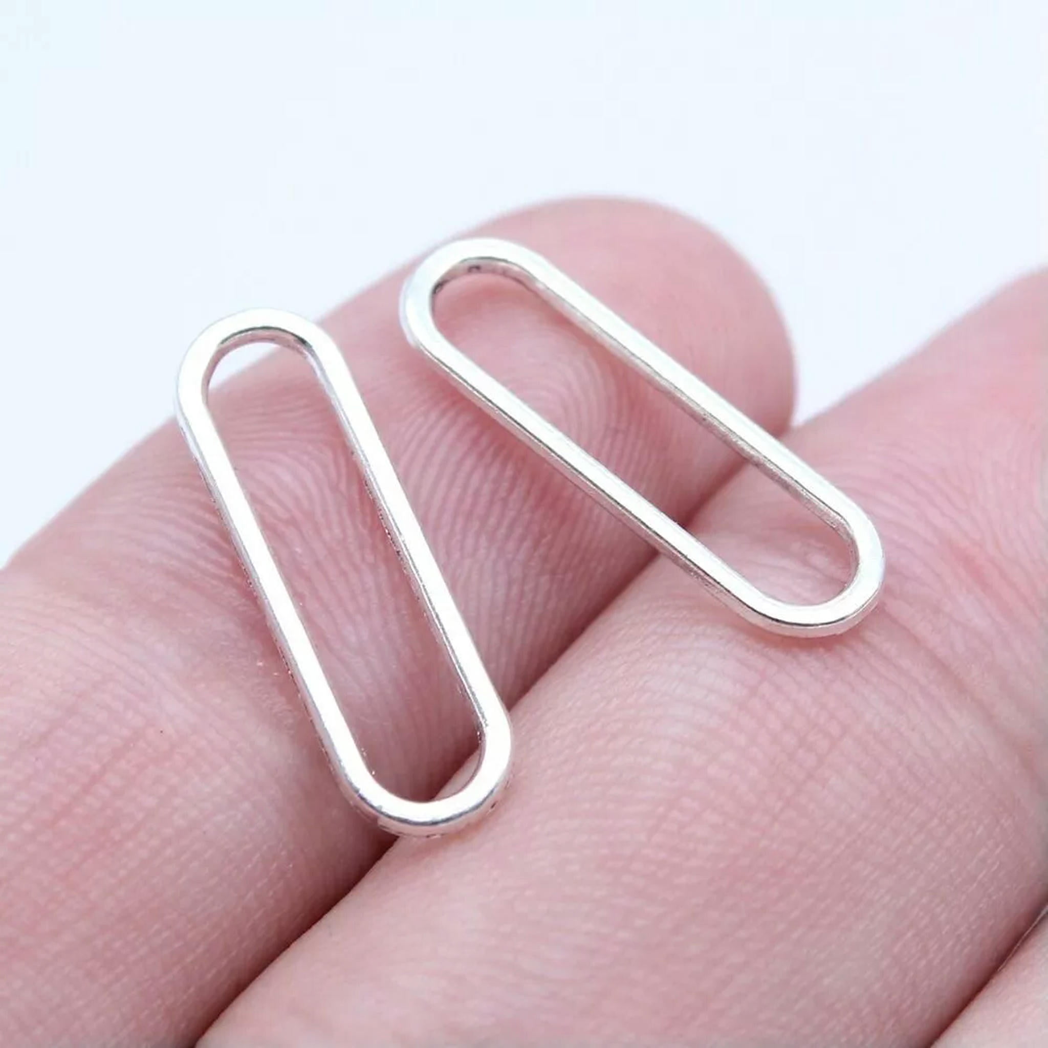 K-KED 600 Pcs Antique Silver oval ring Connectors 20x6MM B16968 ...