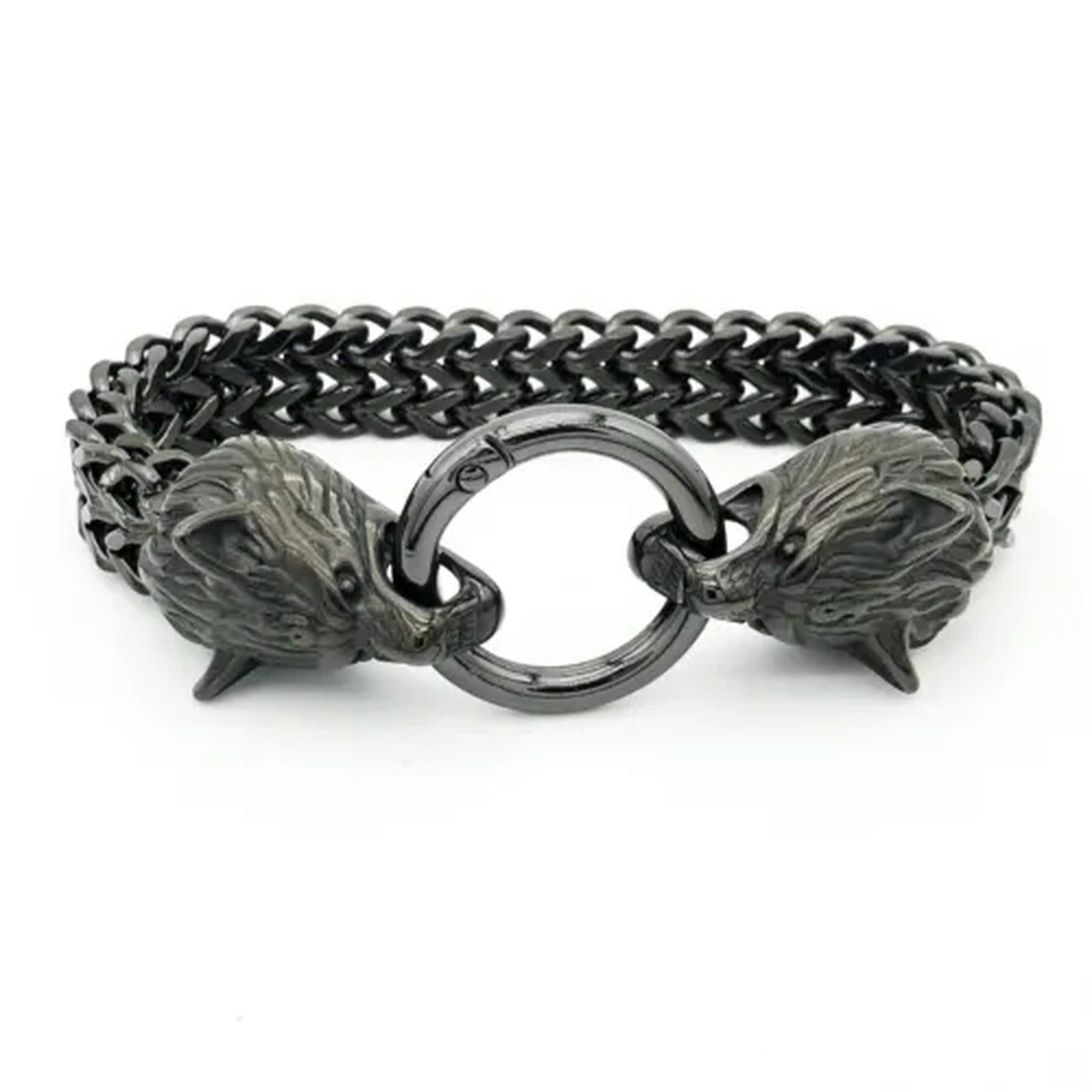 K-KED 7-9 inches 19/21/23cm Mens Stainless Steel Norse Viking Fenrir ...