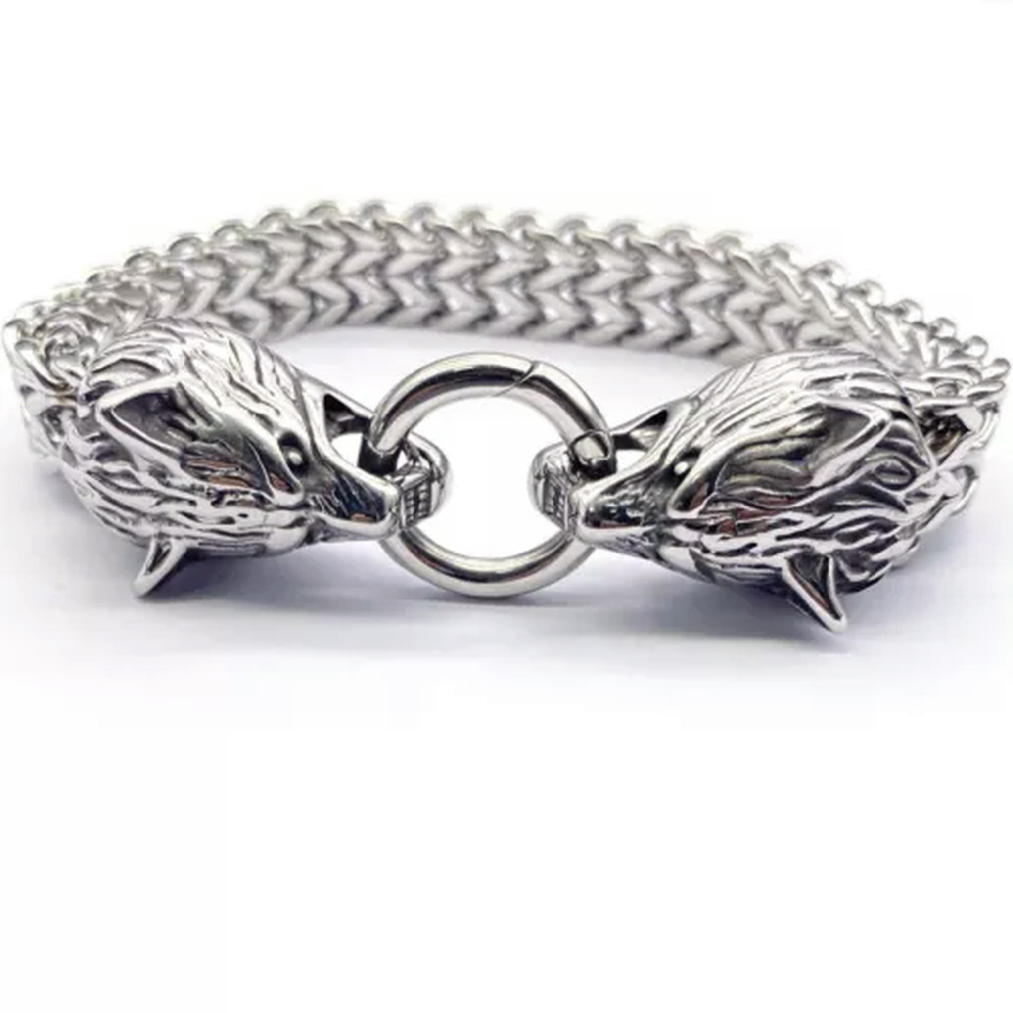 K-KED 7-9 inches 19/21/23cm Mens Stainless Steel Norse Viking Fenrir ...