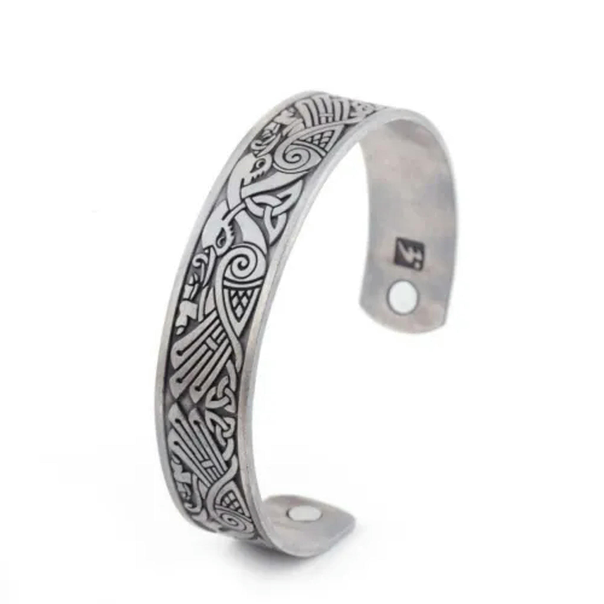 K-KED 7 Inch Mens Vintage Norse Viking Celtic Trinity Knot Irish Cuff ...