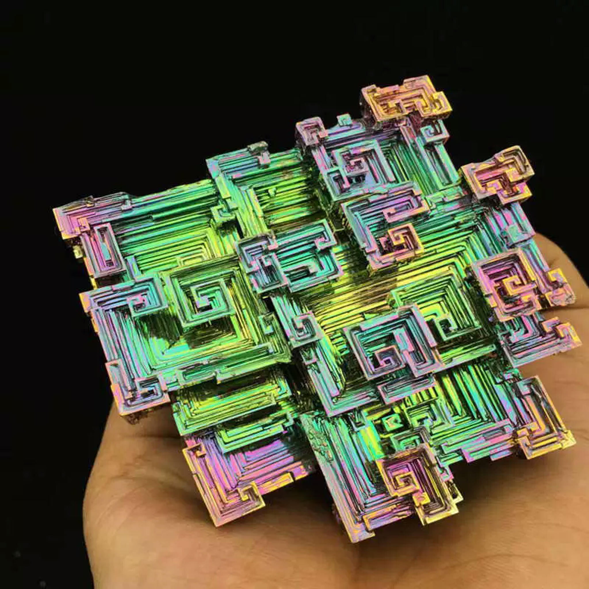 Crystal Healing Stones Rainbow Bismuth Crystal Specimen - 99.99% Pure ...