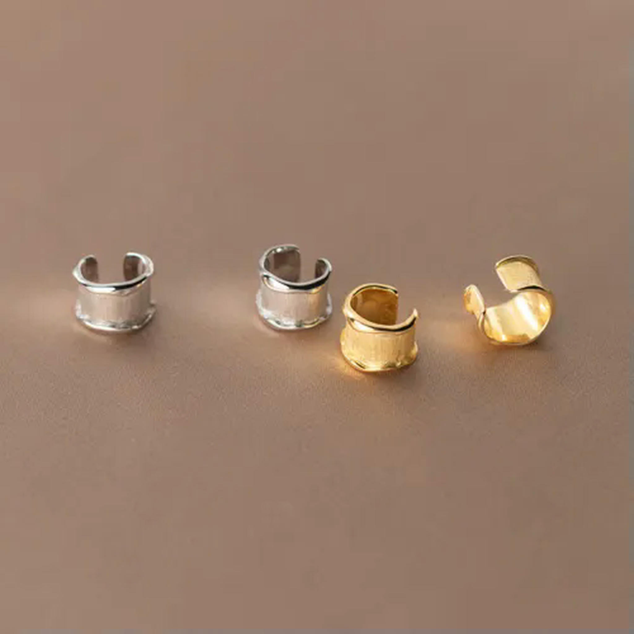 K-KED 925 Sterling Silver Ear Cuff Huggy Fake Earring Body Jewellery ...