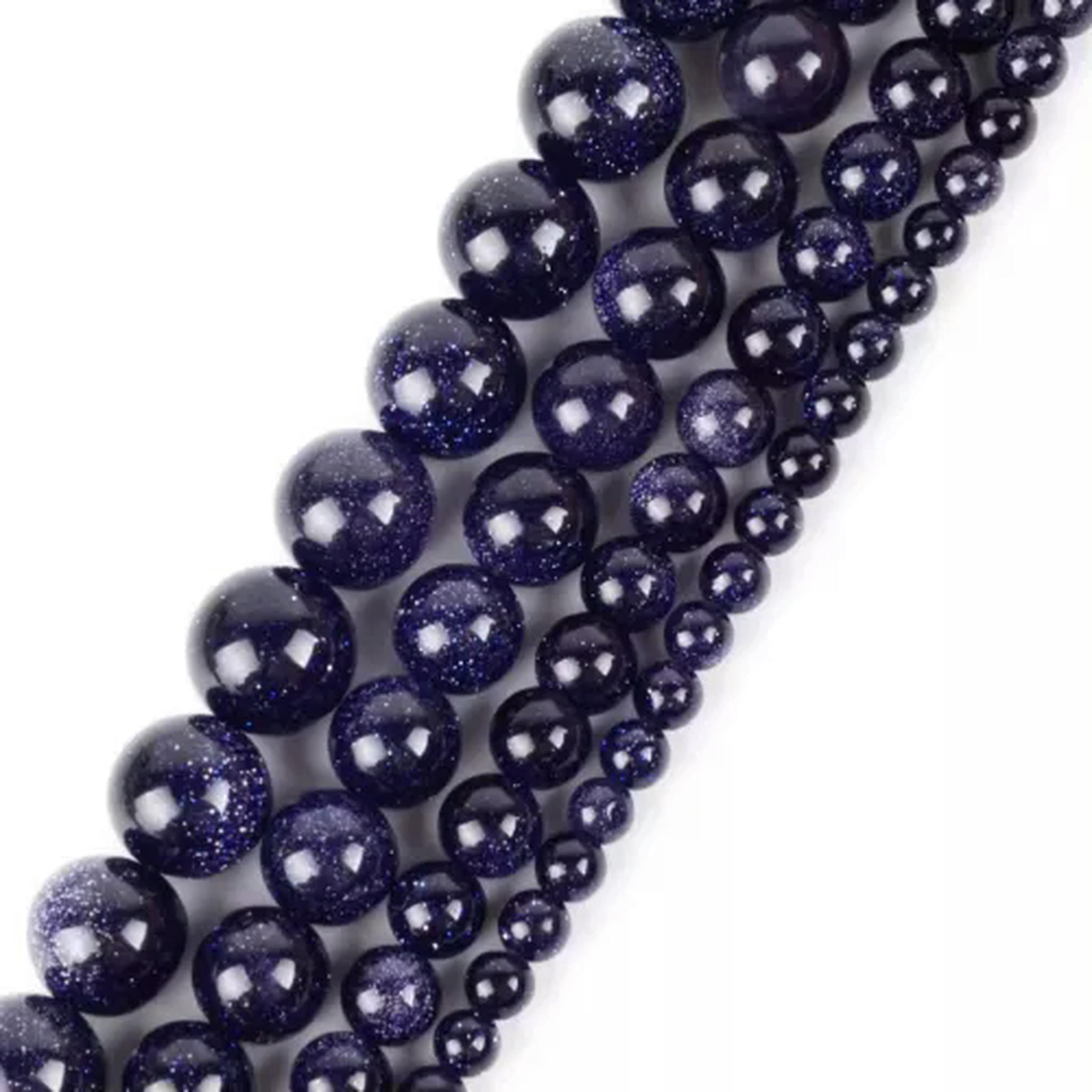 K-KED Blue Sand Jasper Stone Round Beads 15.5'' 4mm 6mm 8mm 10mm ...