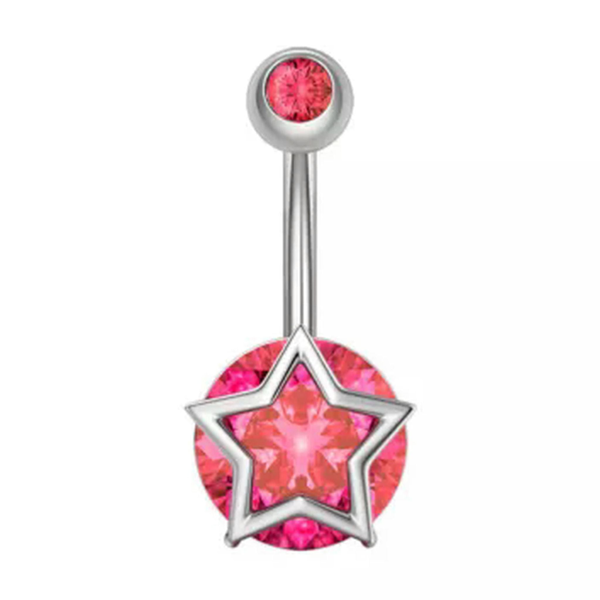 K-KED Body Piercing Heart Navel Ring Belly Navel Belly Bar Navel ...