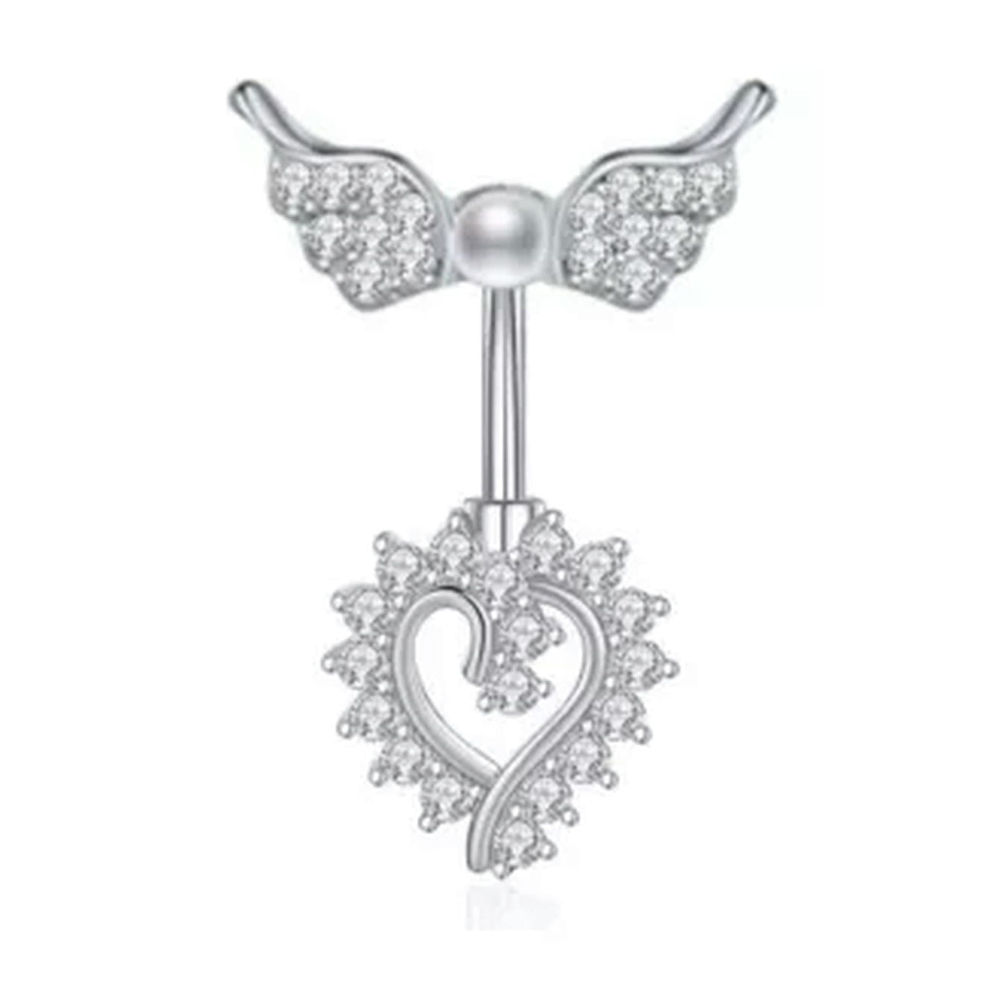K-KED Butterfly Wings Nave Ring Sexy Belly Navel Rings Drop Dangle Body ...