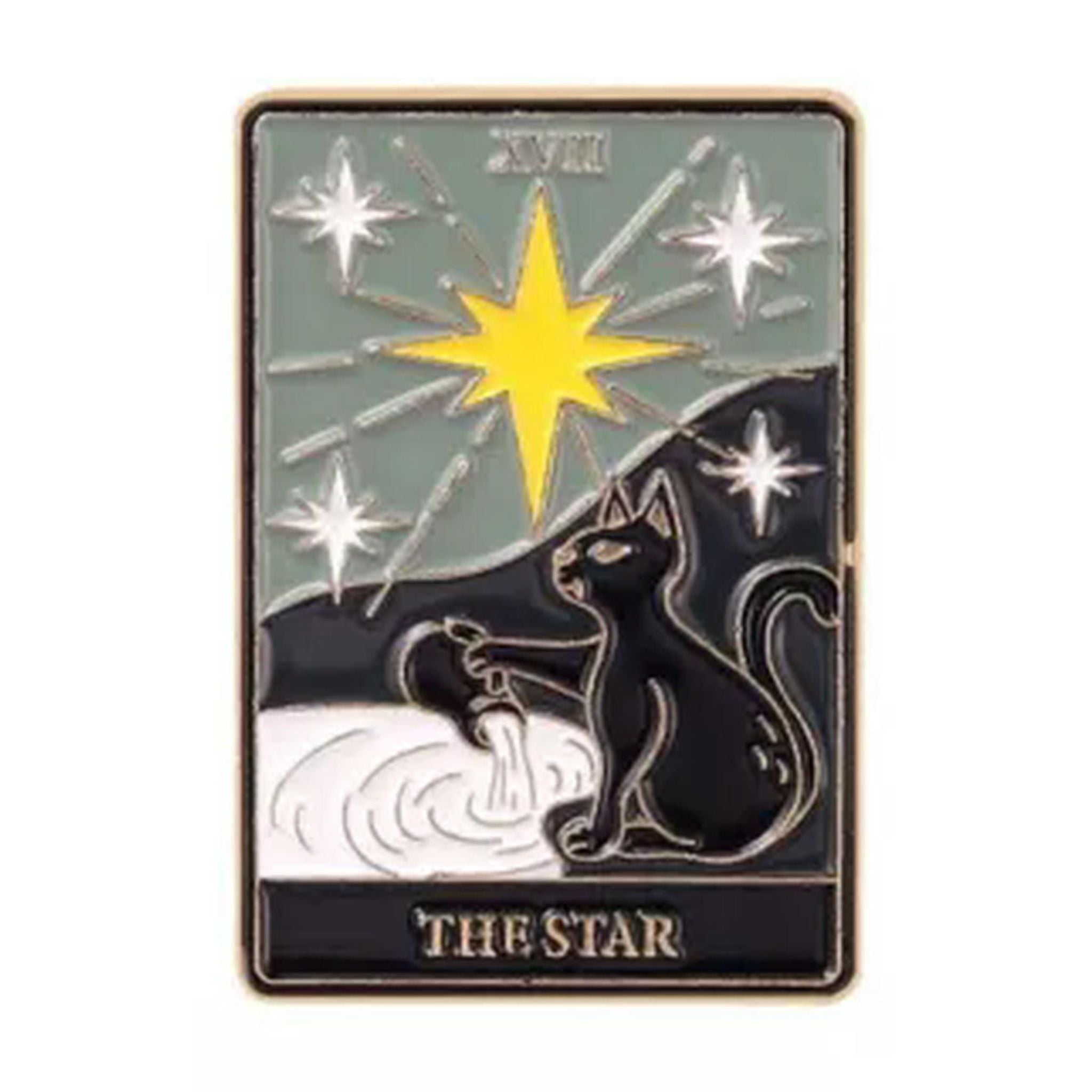 K-KED Creative Punk Style Tarot Brand Brooch Sun Moon Stars Gothic ...