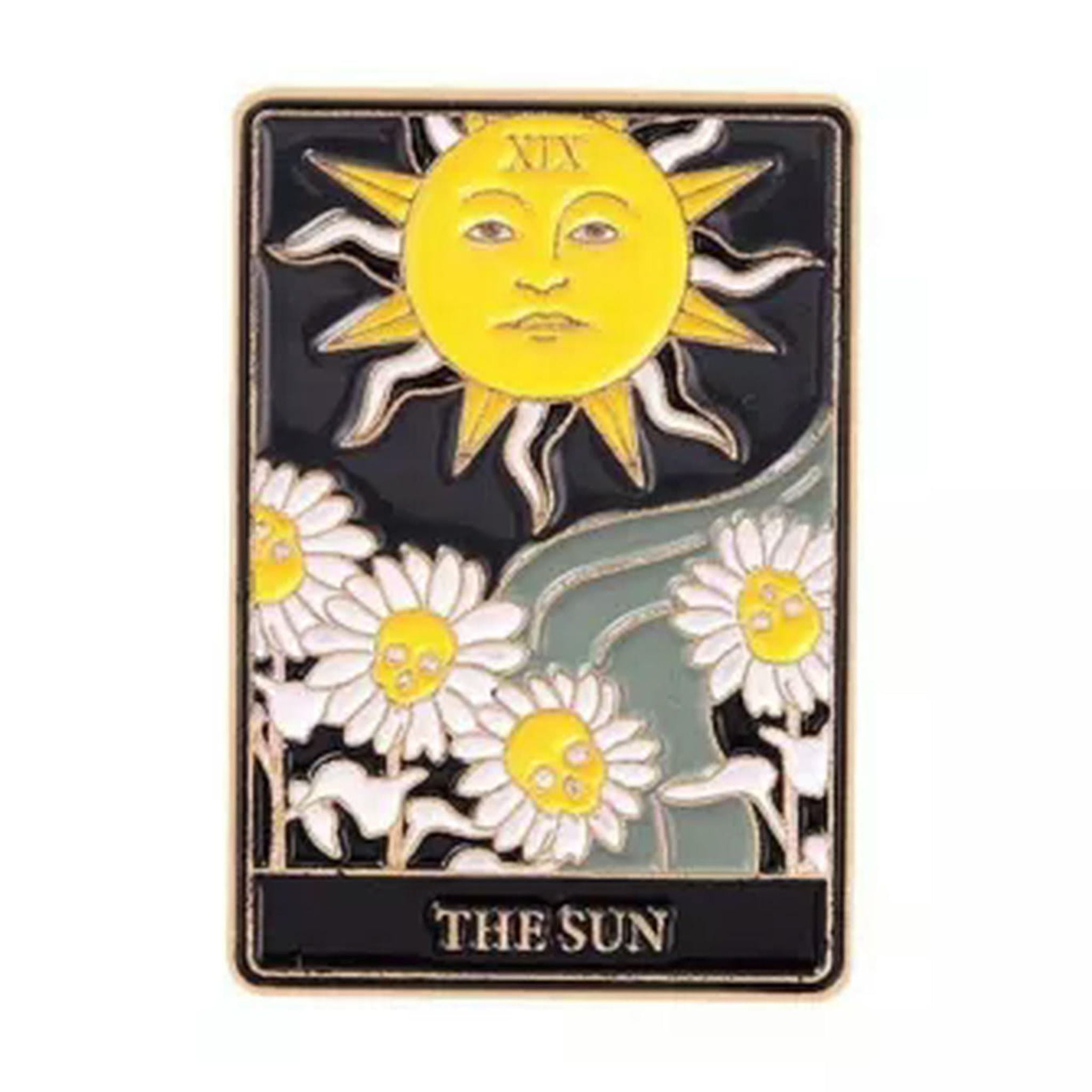 K-KED Creative Punk Style Tarot Brand Brooch Sun Moon Stars Gothic ...