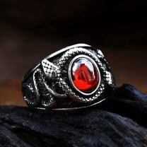 K-KED Triceratops Ring Stainless Steel Men's Gothic Horn Dinosaur Cool ...