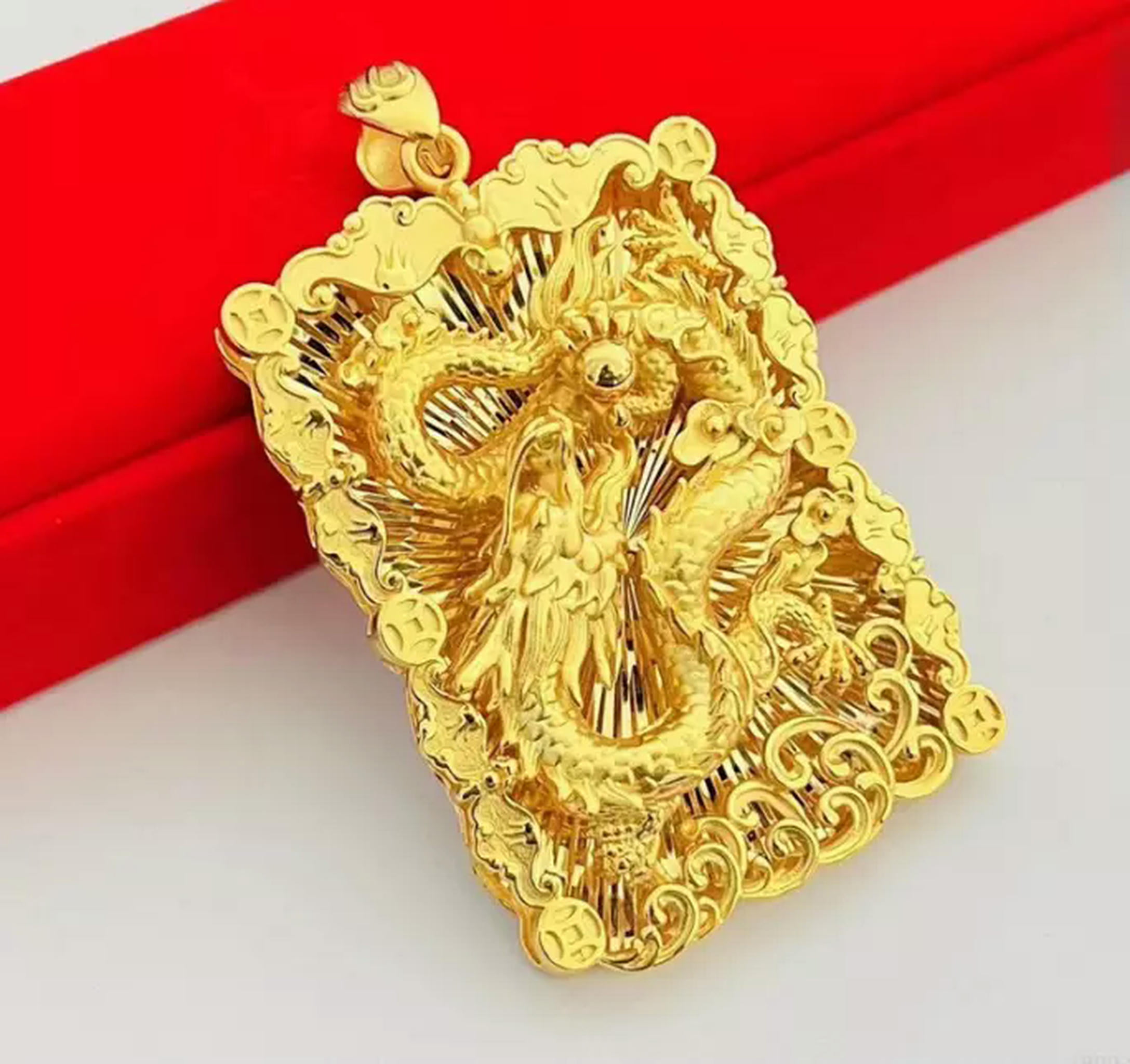 K-KED Dragon Ball 22K 23K 24K THAI BAHT YELLOW GP GOLD Big Pendant 72g - Walmart.com