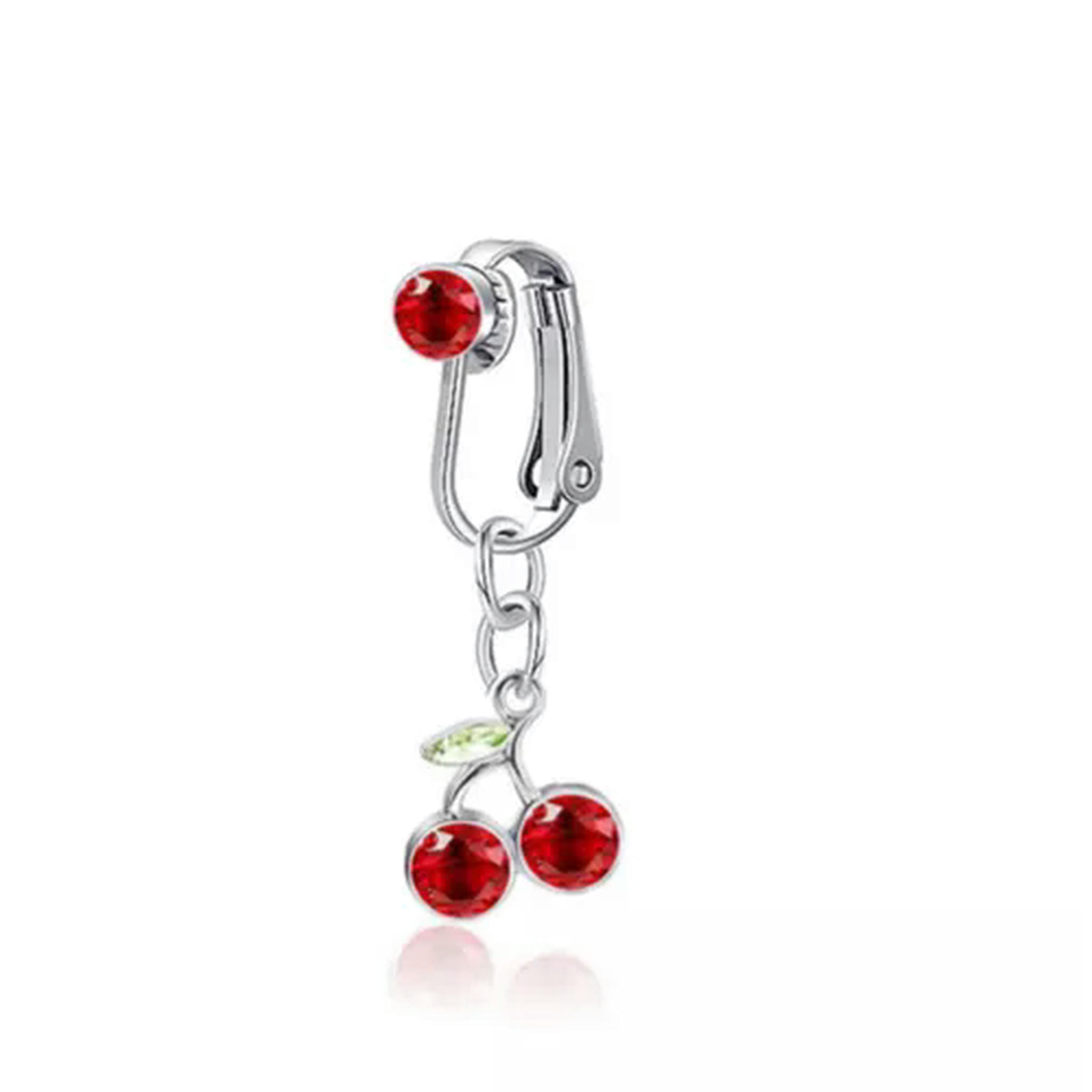 K-KED Fake Navel Belly Ring for Women Non Piercing Clip CZ Dangle Belly Button Rings-5 - Walmart.com