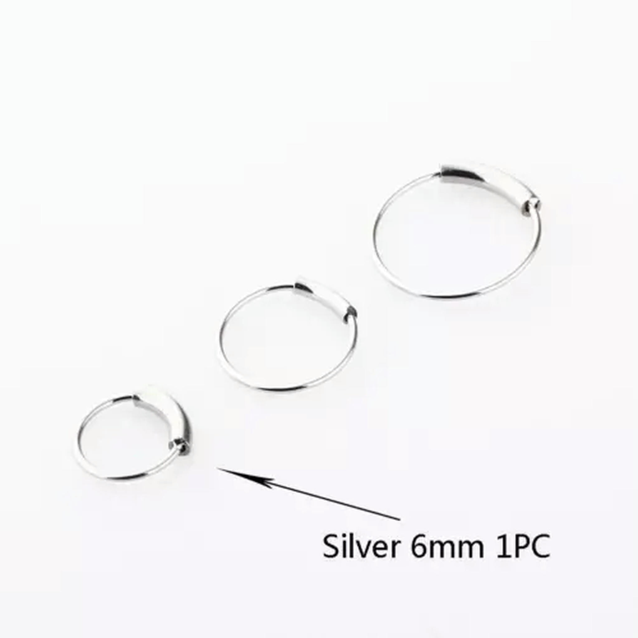 K-KED Fashion Hinged Segment Nose Ring Clicker Septum Lip Ear Earring ...