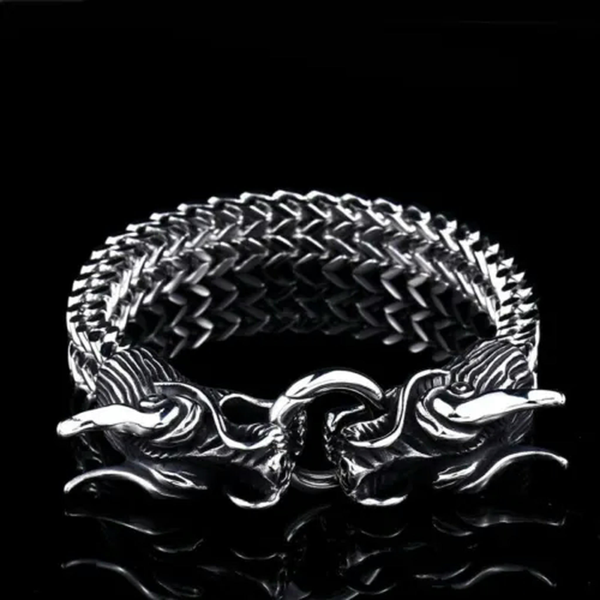 K-KED Fashion Personality Domineering Cast Double Tap Men's Stainless ...