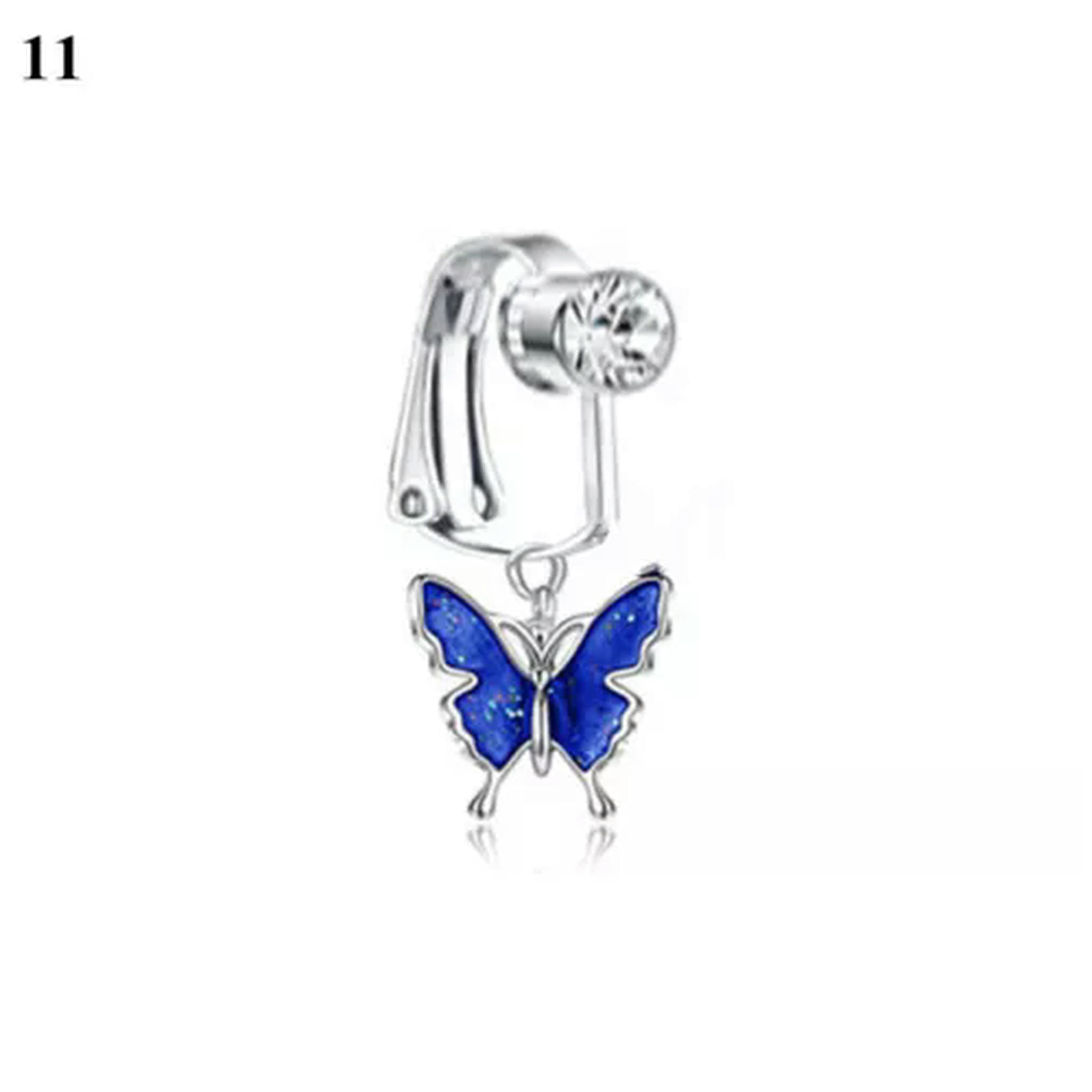 K-KED Faux Body Piercing Delicate Jewelry Clip on Belly Button Navel ...