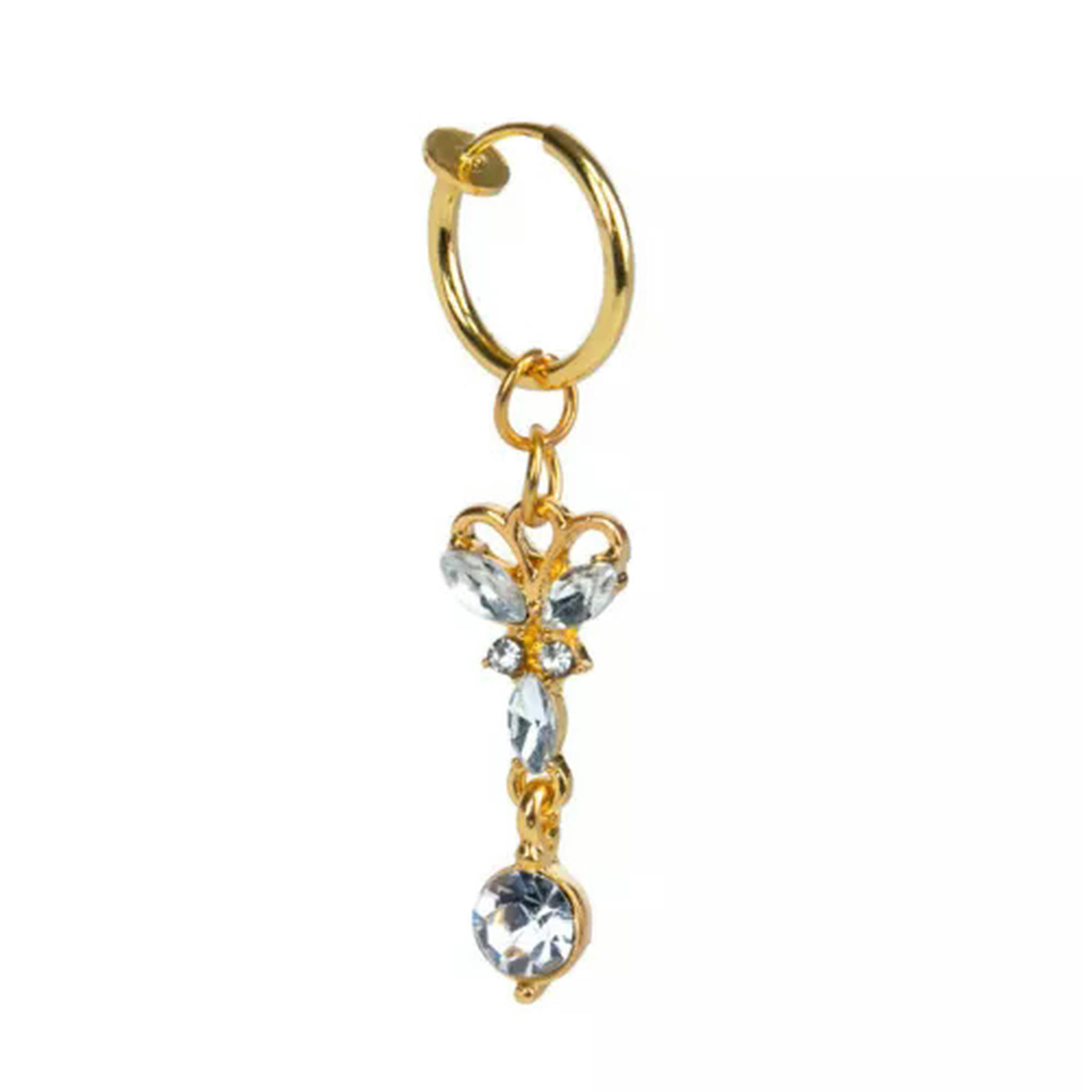 K-KED Faux Body Piercing Navel Clip on Belly Button Rings Fake Belly ...