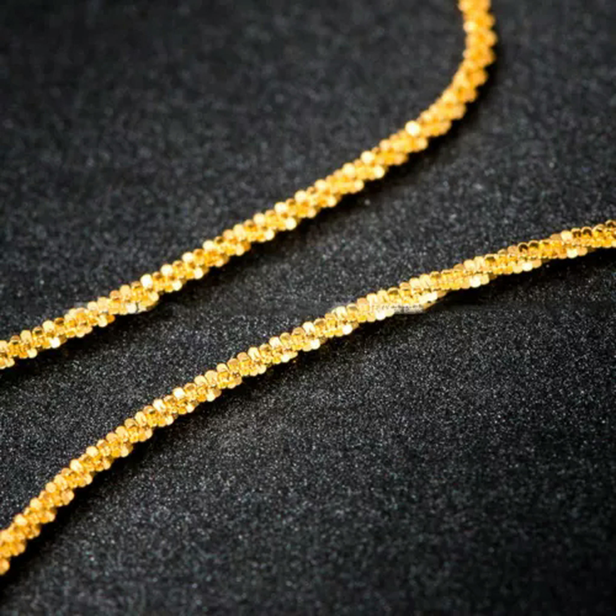 K-KED Fine Pure Au750 18k Yellow Gold Necklace Charming Full Star Lucky ...