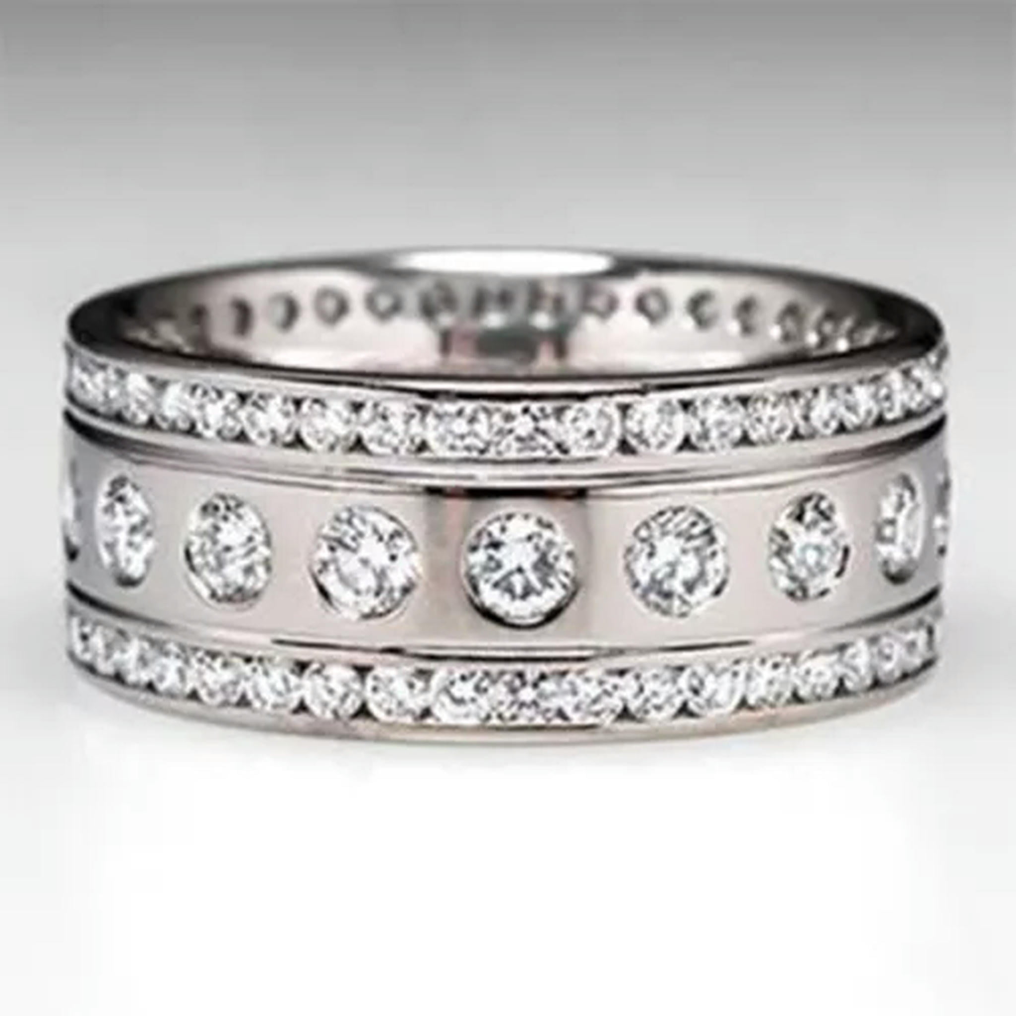 K-KED Gorgeous Cubic Zircon 925 Silver Filled Rings Women Wedding Delicate Jewelry Sz 6-10-7 ...