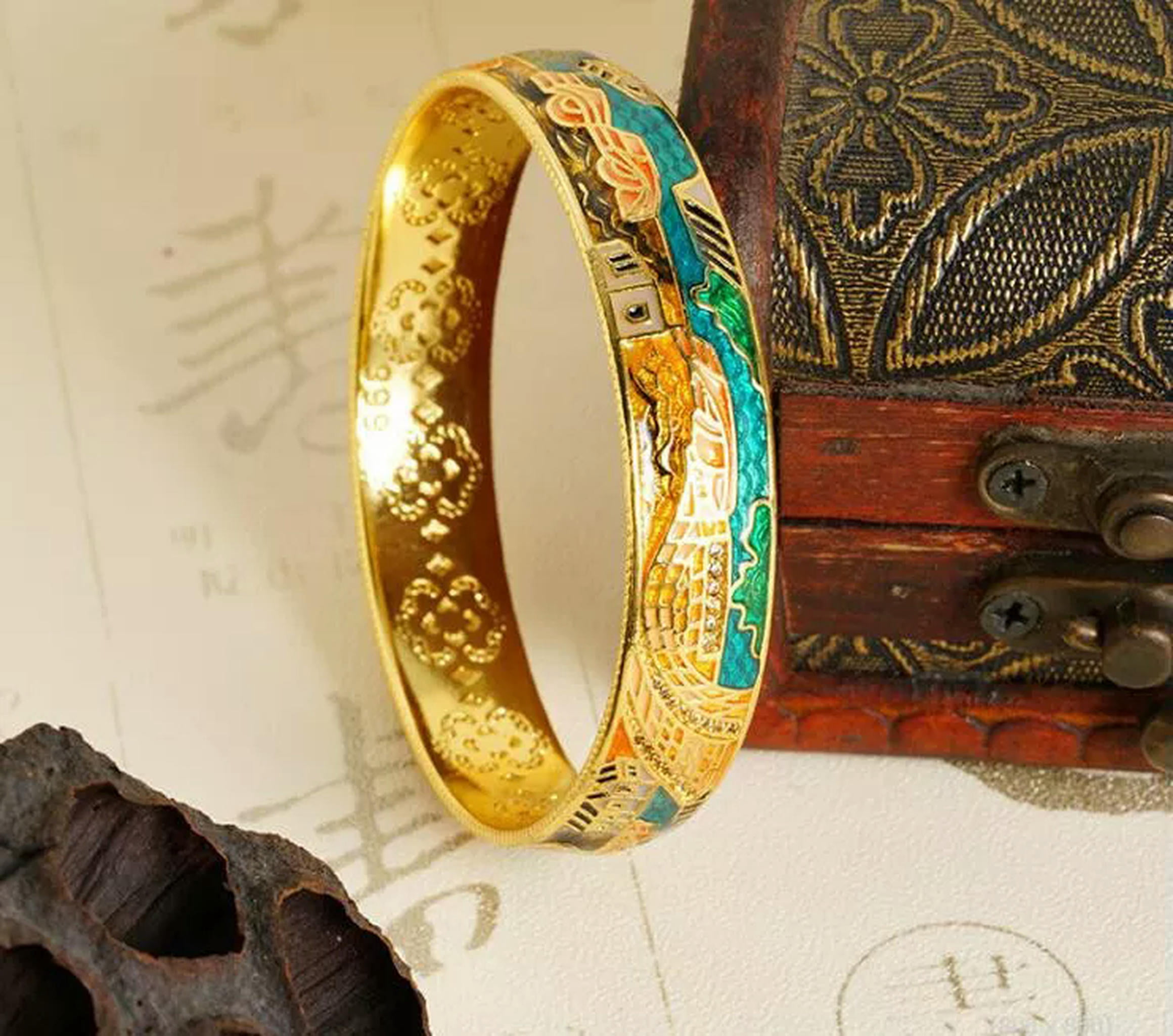 K-KED Great Wall of Shanshui Palace 24K Thai Baht Yellow Gold Plated ...