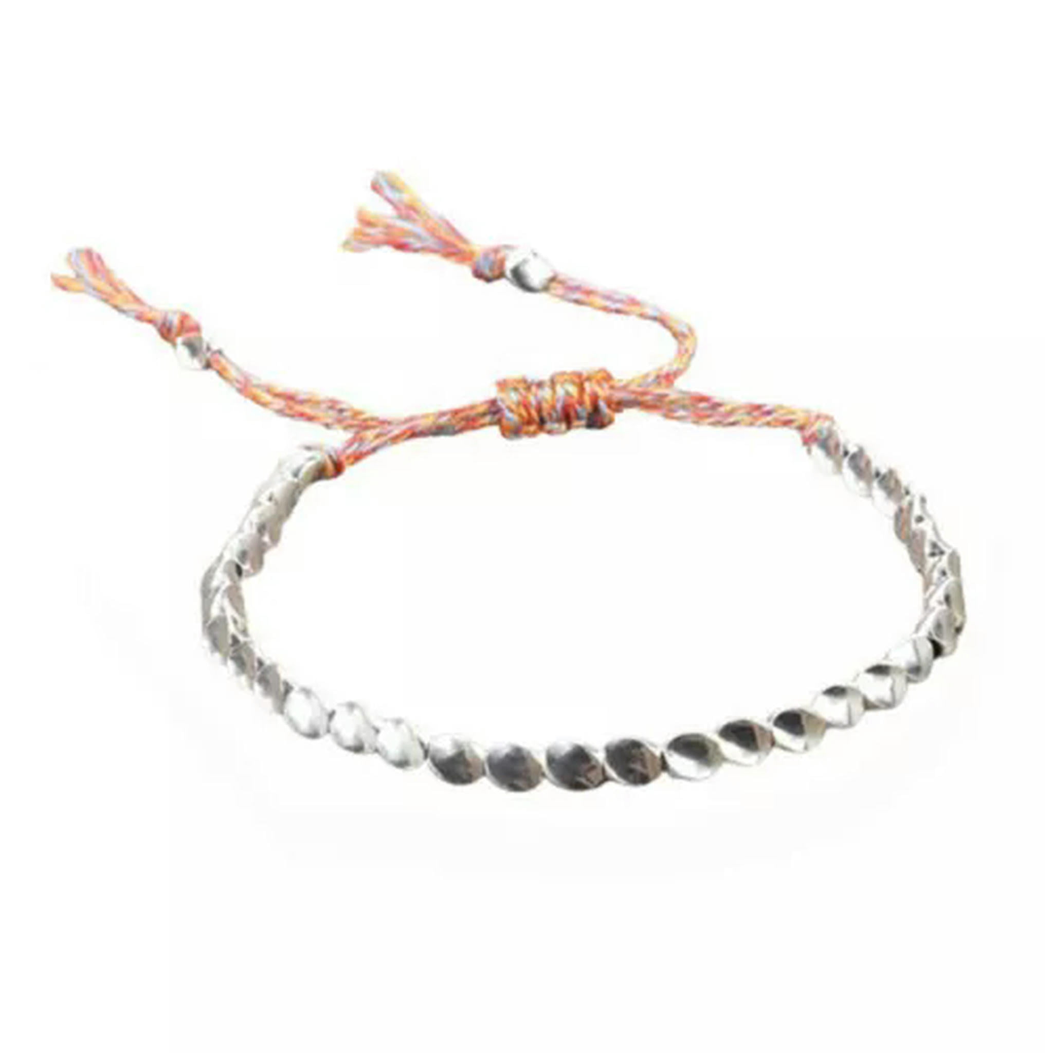 K-KED Handmade Tibetan Buddhist Braided Cotton Copper Beads Lucky Rope ...